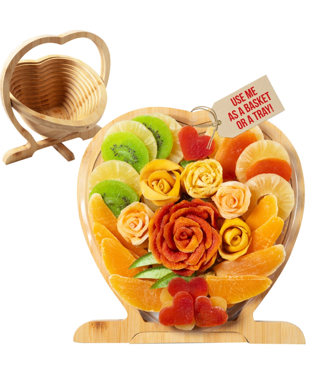 Click here for Bonnie & Pop Dried Fruit Heart Tray and Basket  La... prices