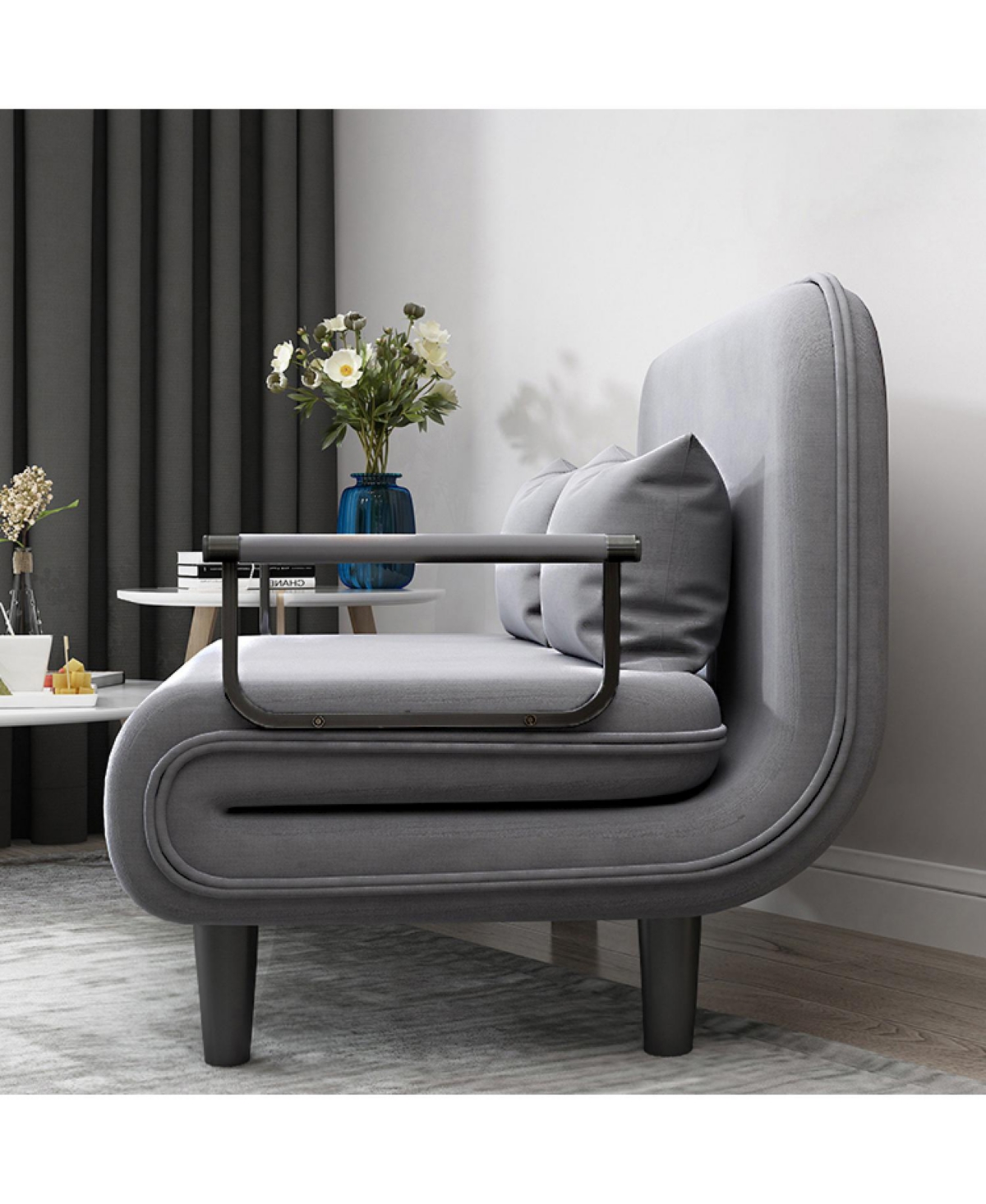 Click here for Streamdale Folding sofa chair grey - Blue gray prices