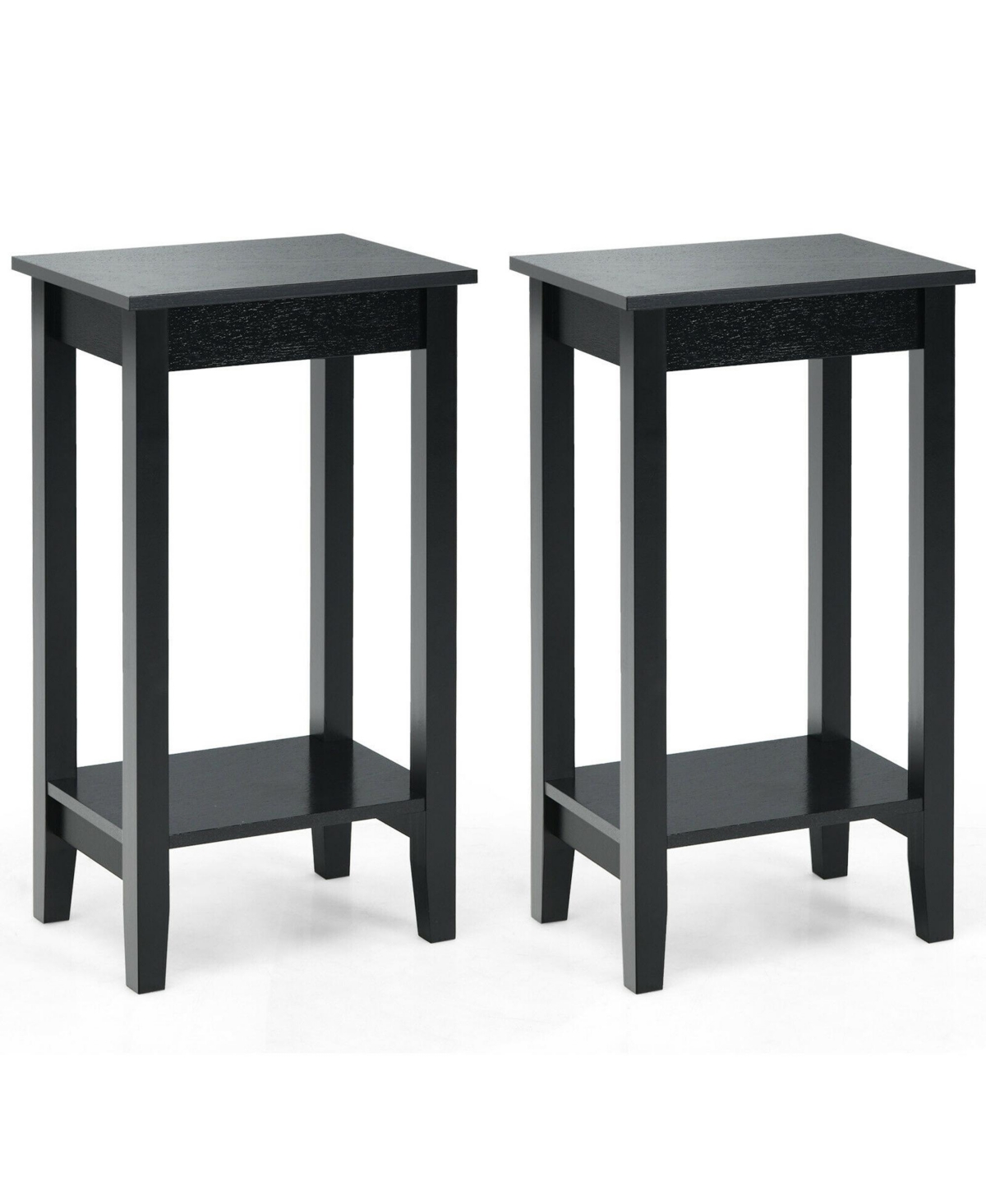 Click here for Gymax 2PCS 2-Tier Nightstand End Side Table Coffee... prices