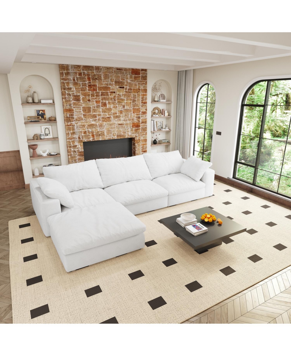 Click here for Streamdale Cloud Modular L-Shaped Sofa with Ottoma... prices
