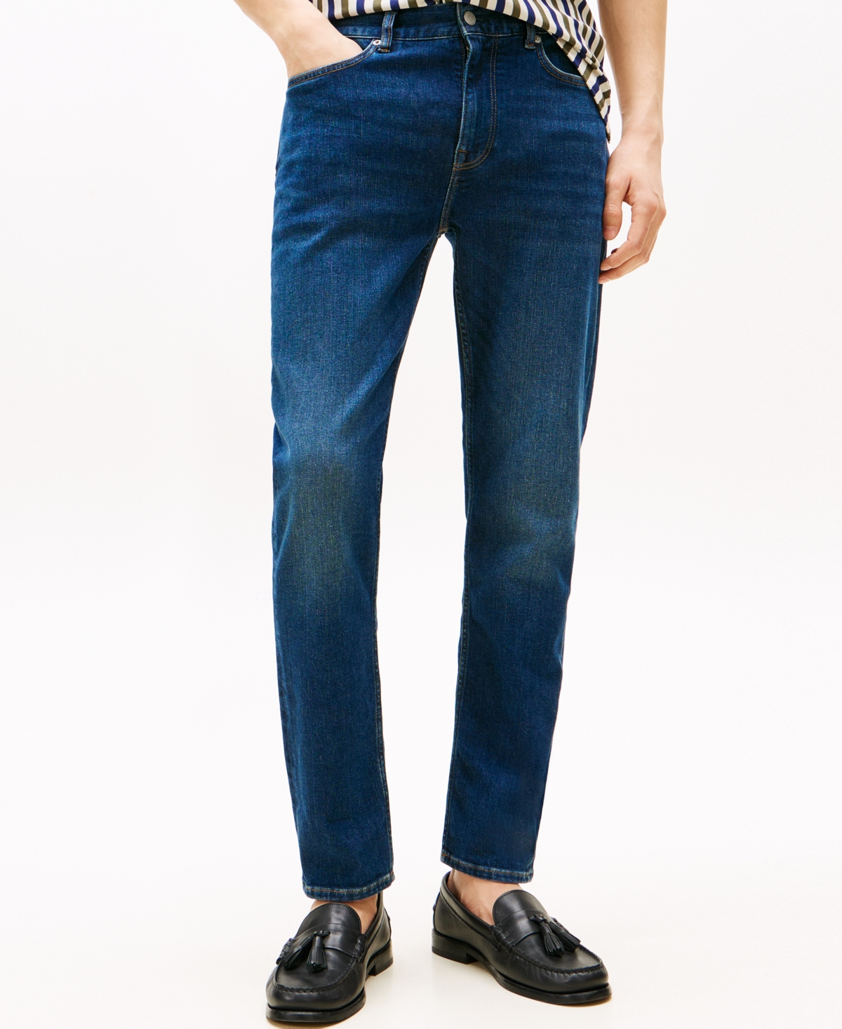 Tommy Hilfiger Mens Slim Fit Bleeker Jeans - Dark Indigo