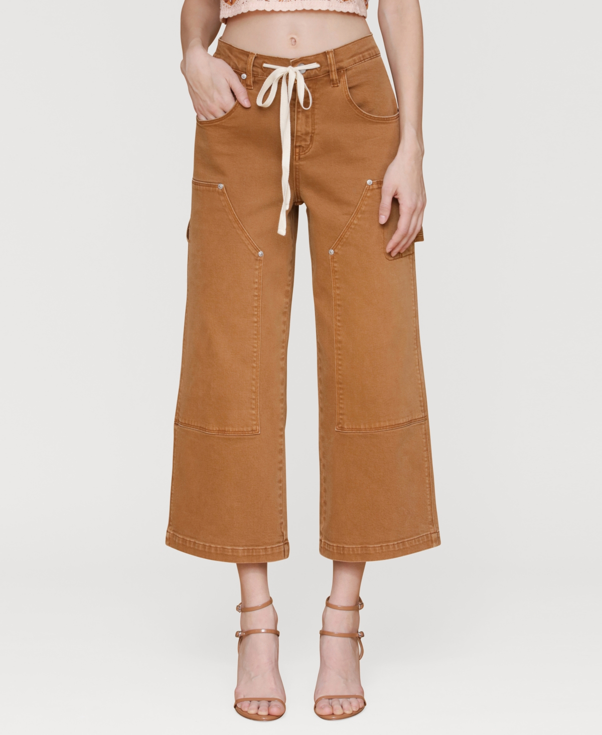 Click here for Avec Les Filles Womens Mid Rise Drawstring-Waist P... prices