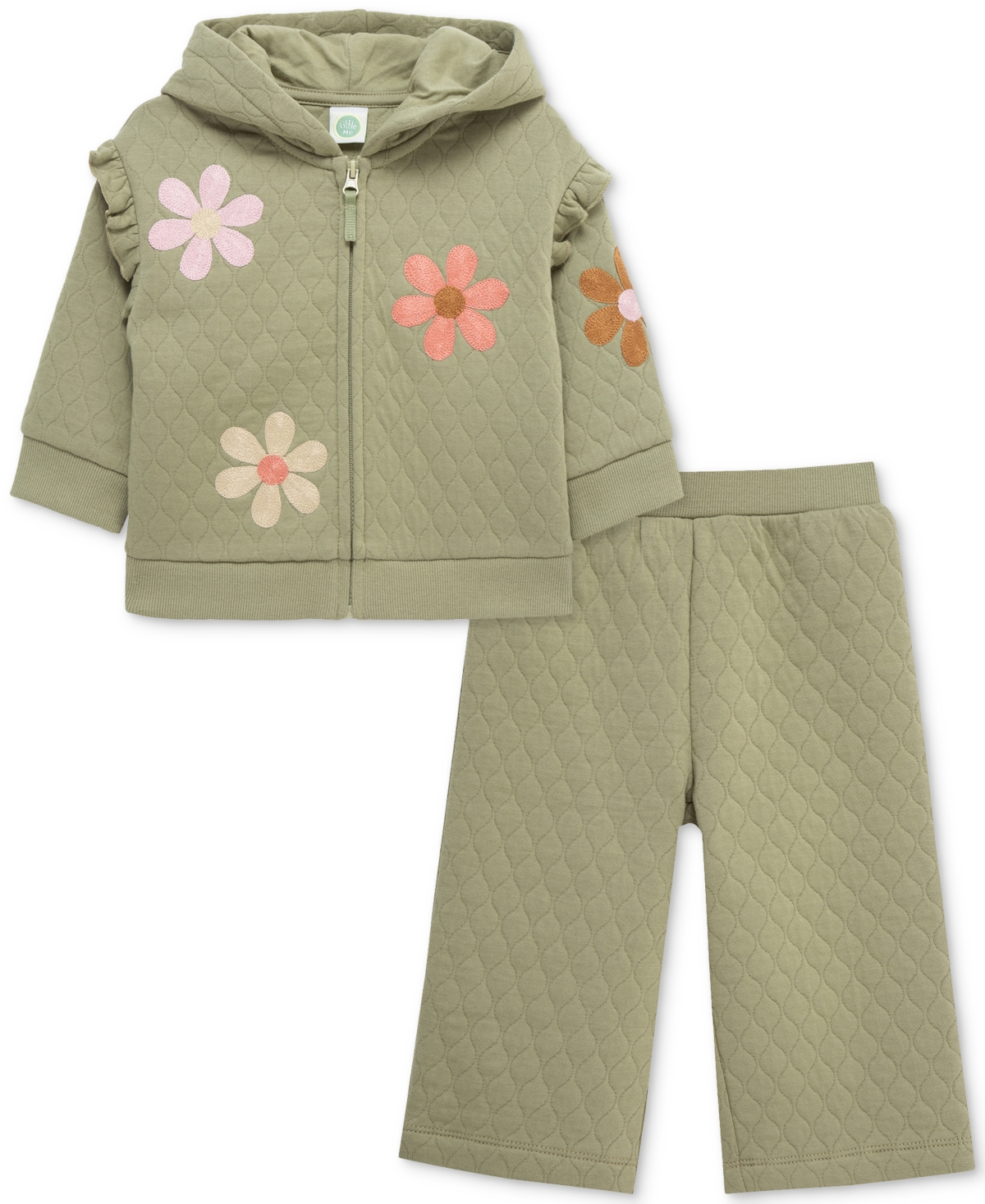 Click here for Little Me Baby Girls Flower Hoodie & Pants  2 Piec... prices