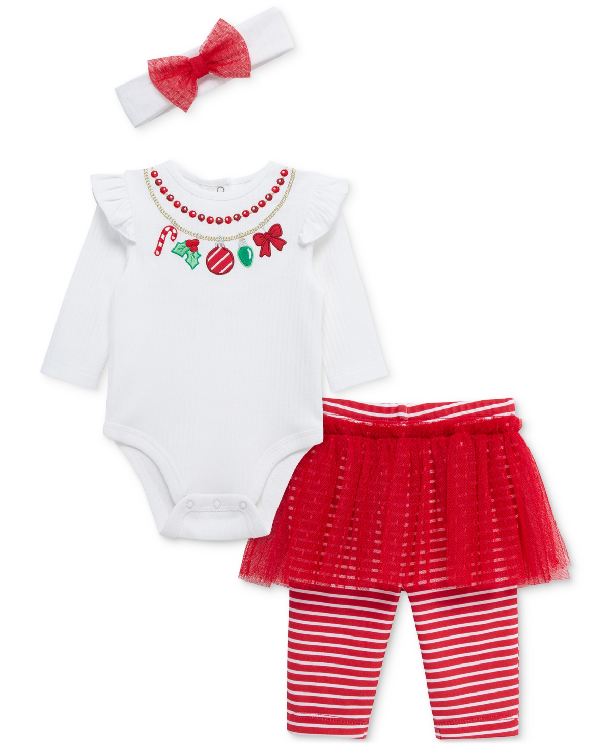 Click here for Little Me Baby Girls Necklace-Embroidered Holiday... prices