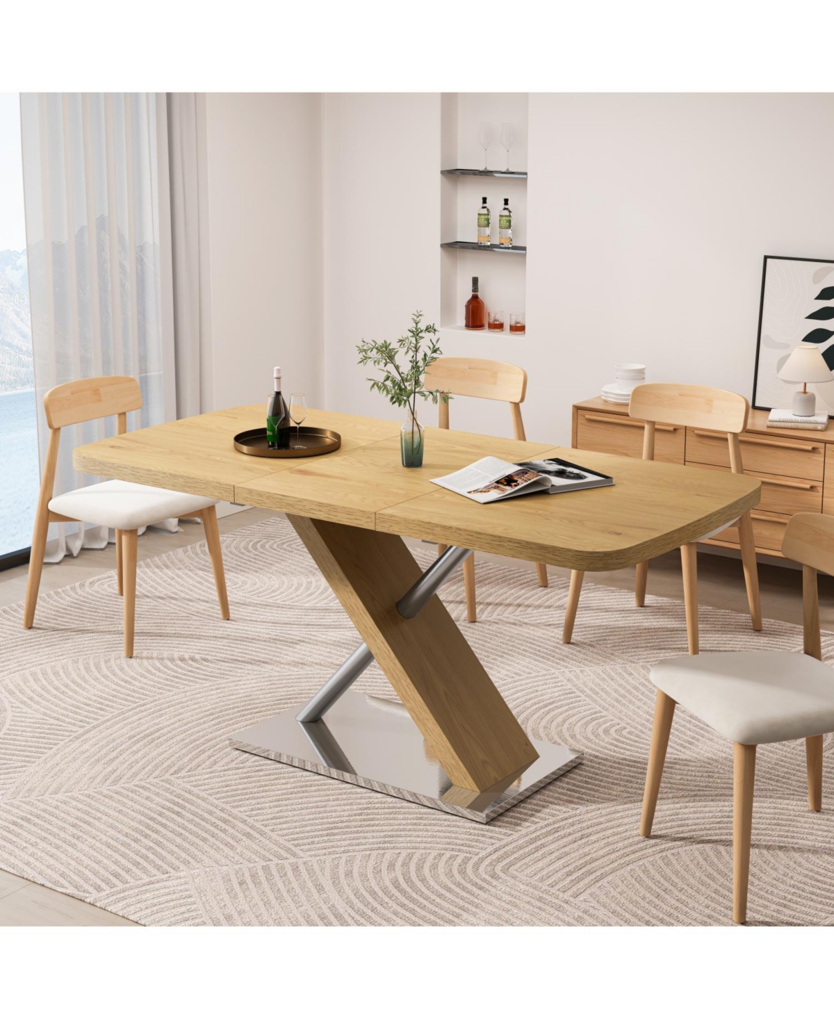 Click here for Streamdale Retractable Dining Table  Wood Color  S... prices
