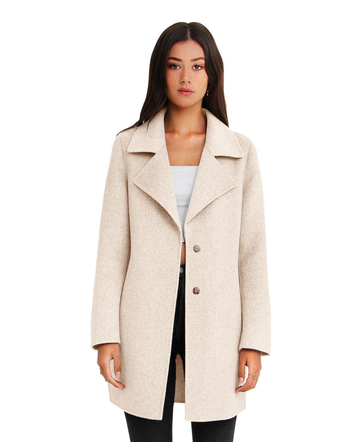 Click here for Belle & Bloom Womens Ex-Boyfriend Wool Blend Overs... prices