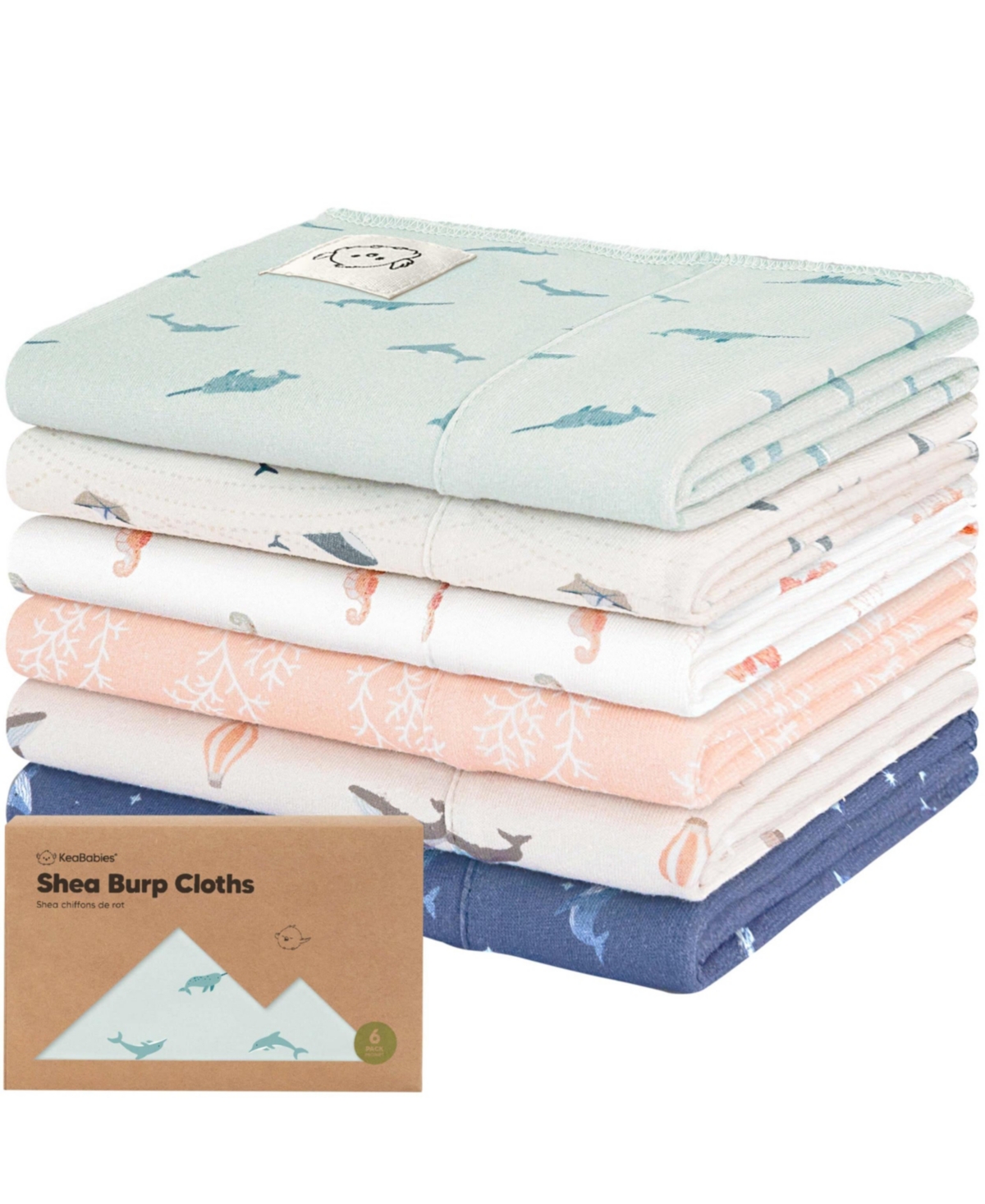 Click here for KeaBabies 6pk Shea Baby Burp Cloths for Baby Boys... prices