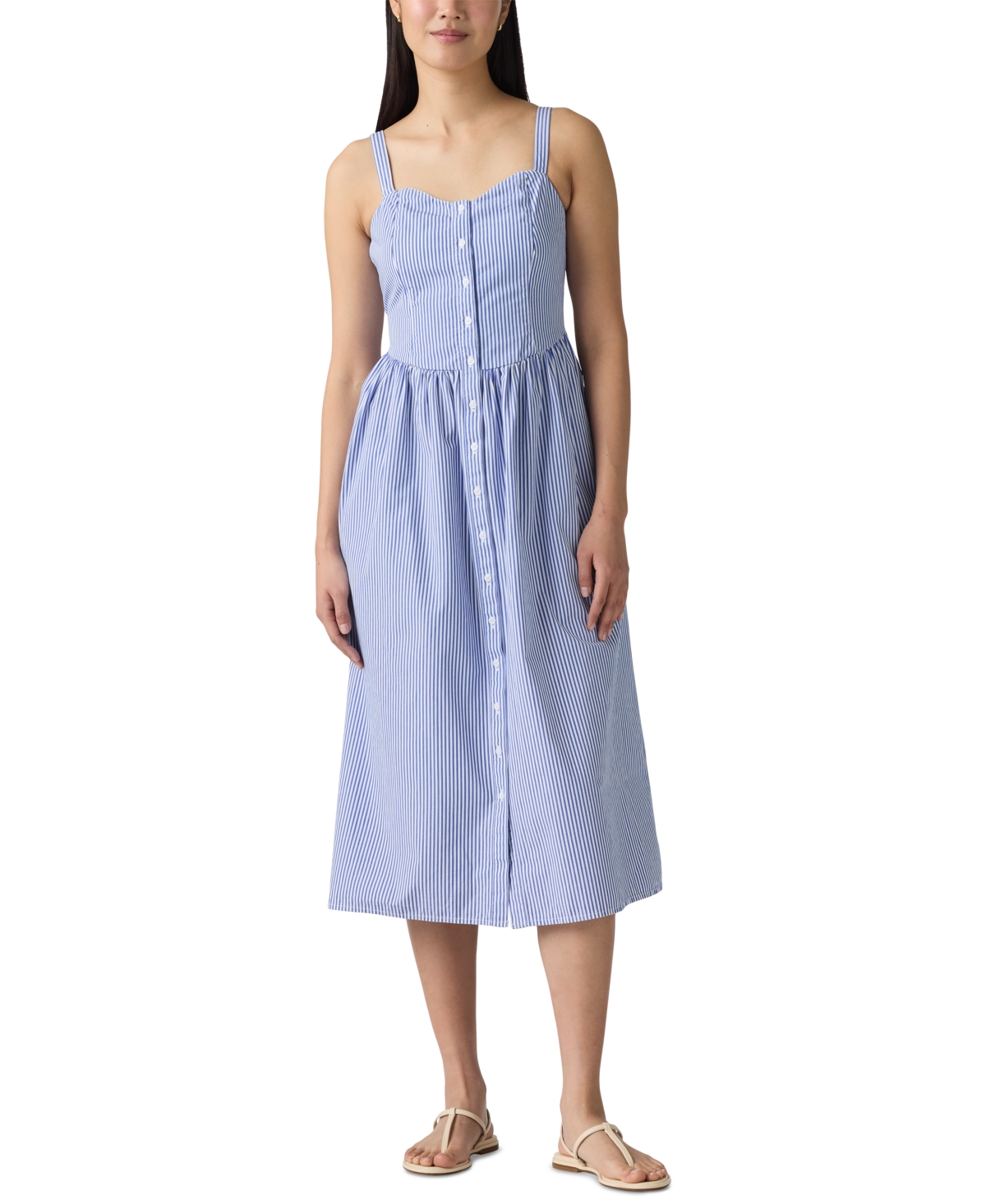 Click here for Levis Womens Adore Sweetheart-Neck Midi Dress - Ra... prices