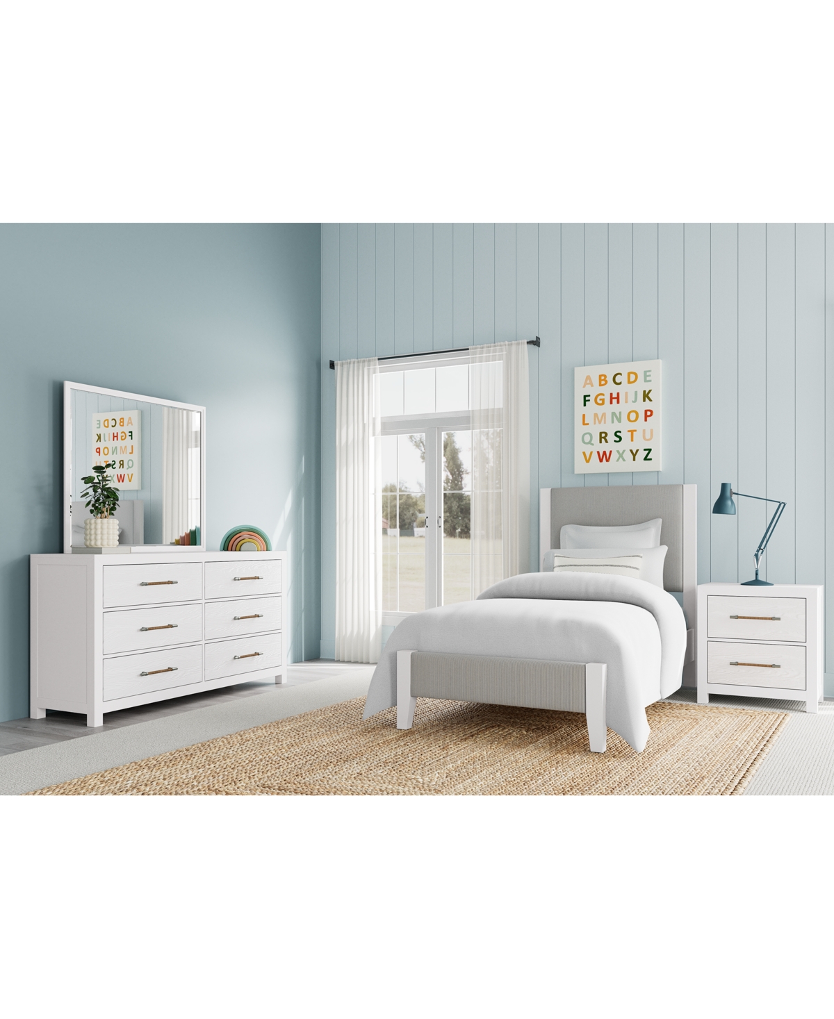 Click here for Catriona 3pc Bedroom Set (Twin Upholstered Bed  Dr... prices