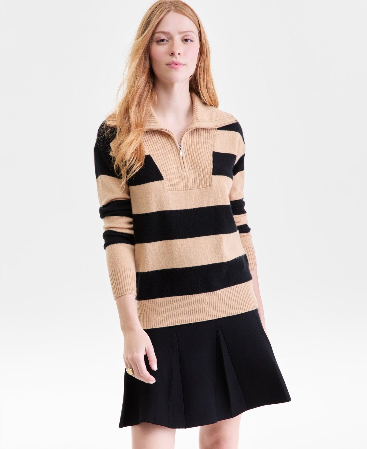 Click here for Charter Club Womens 100 Cashmere Rugby Stripe Swea... prices