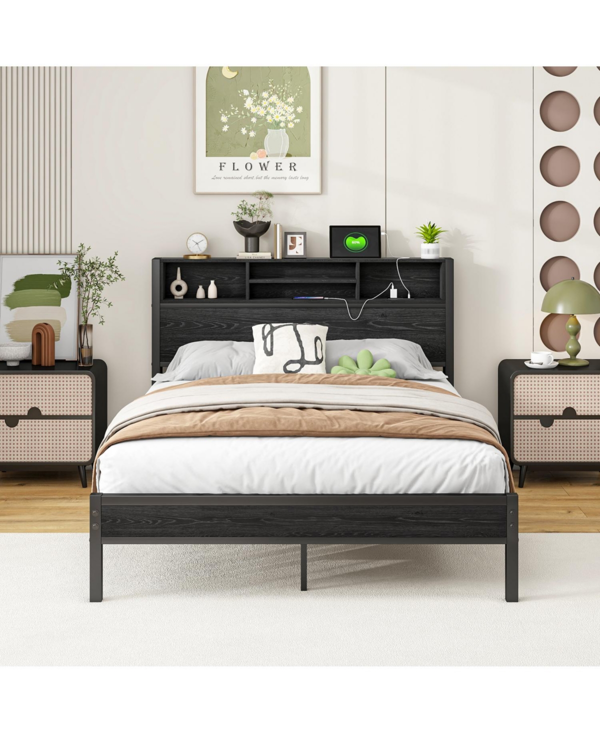 Click here for Streamdale Furniture Full Size Bed Frame with Stor... prices