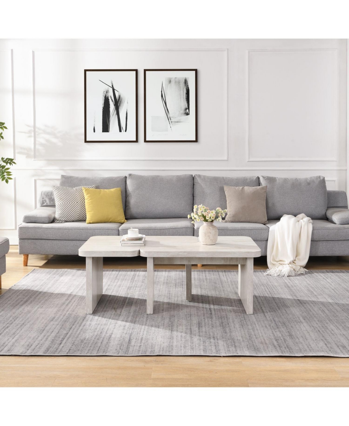 Click here for Streamdale Rectangular Wood Detachable Coffee Tabl... prices