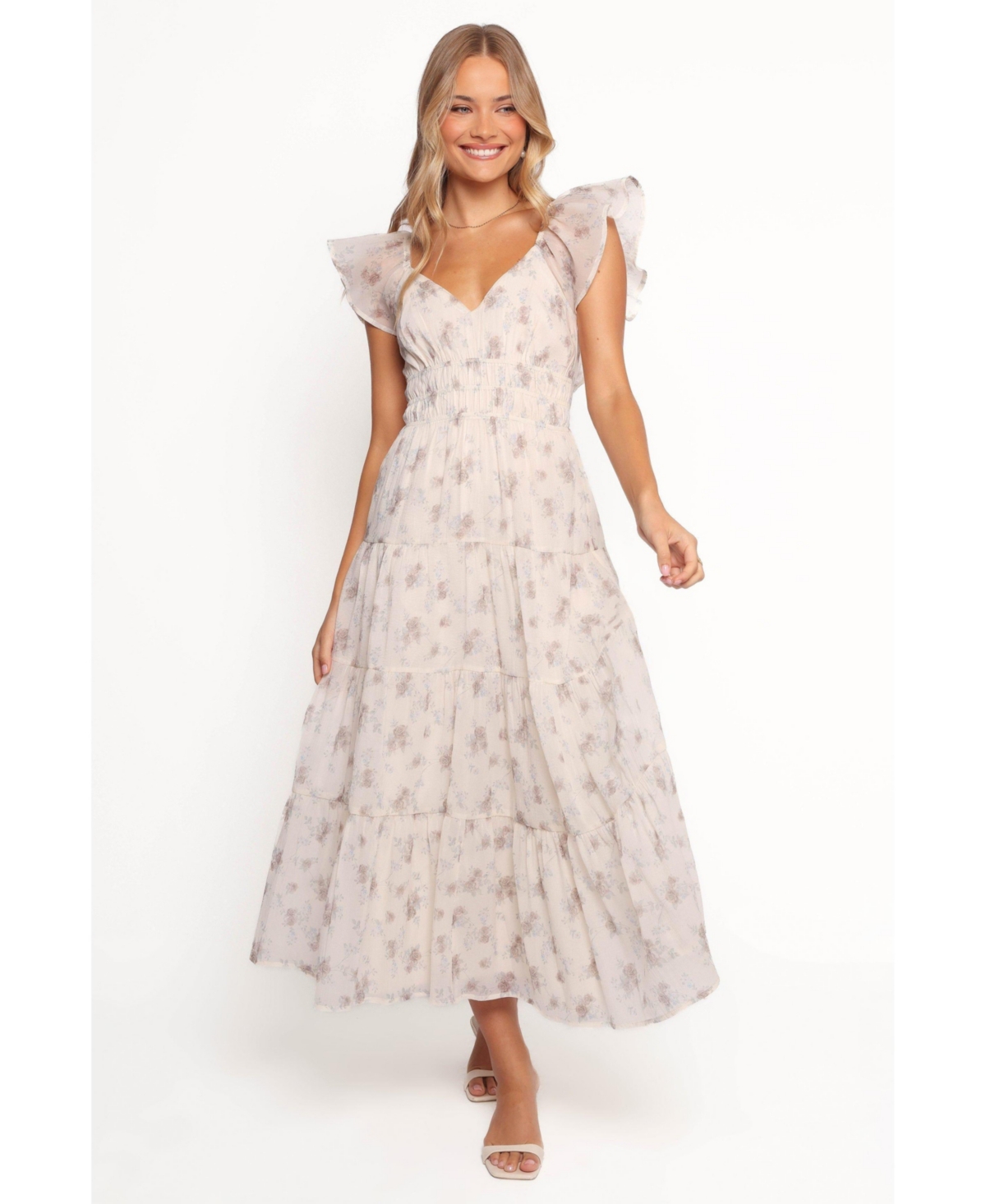 Click here for Petal and Pup Womens Talia Maxi Dress - Cream mult... prices