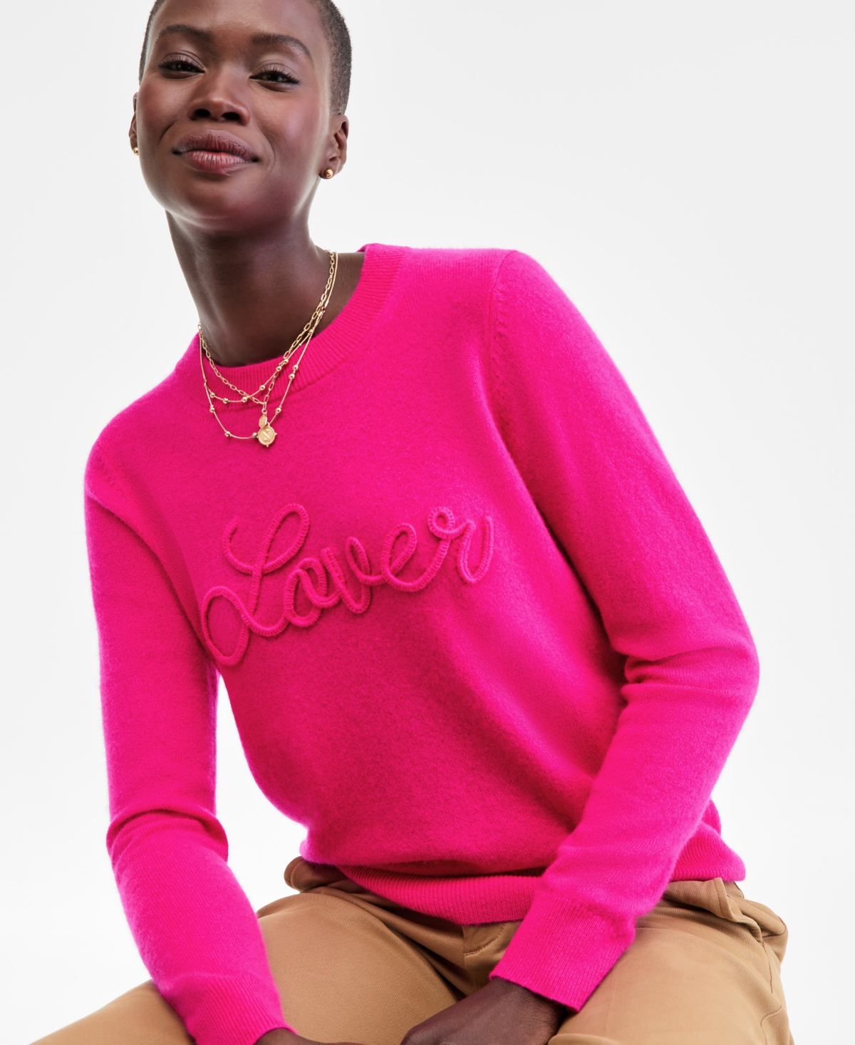 Click here for Charter Club Womens 100 Cashmere Love Embroidered... prices