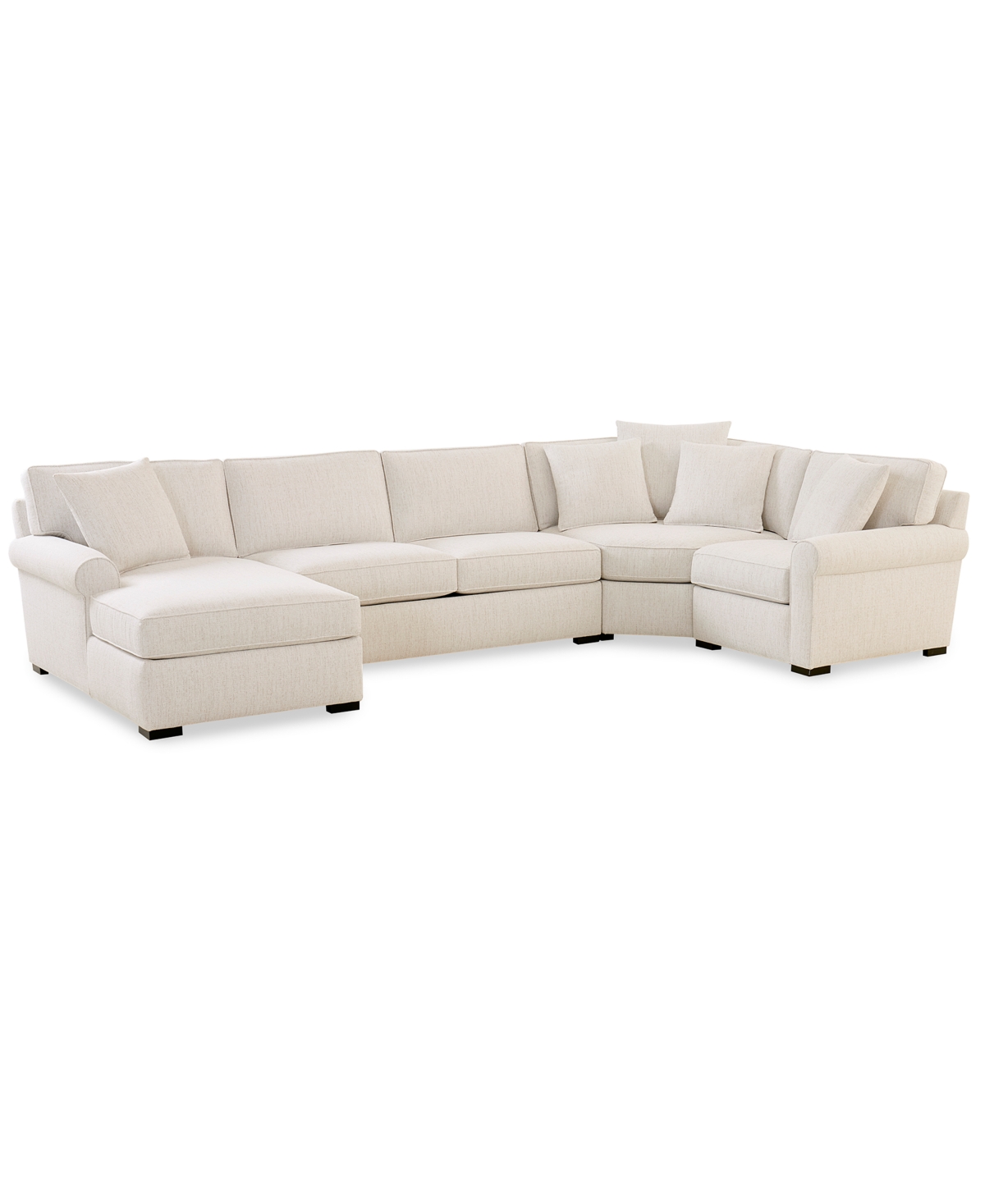 Click here for Radley Roll Arm 148 4-Pc. Fabric Chaise Sectional... prices
