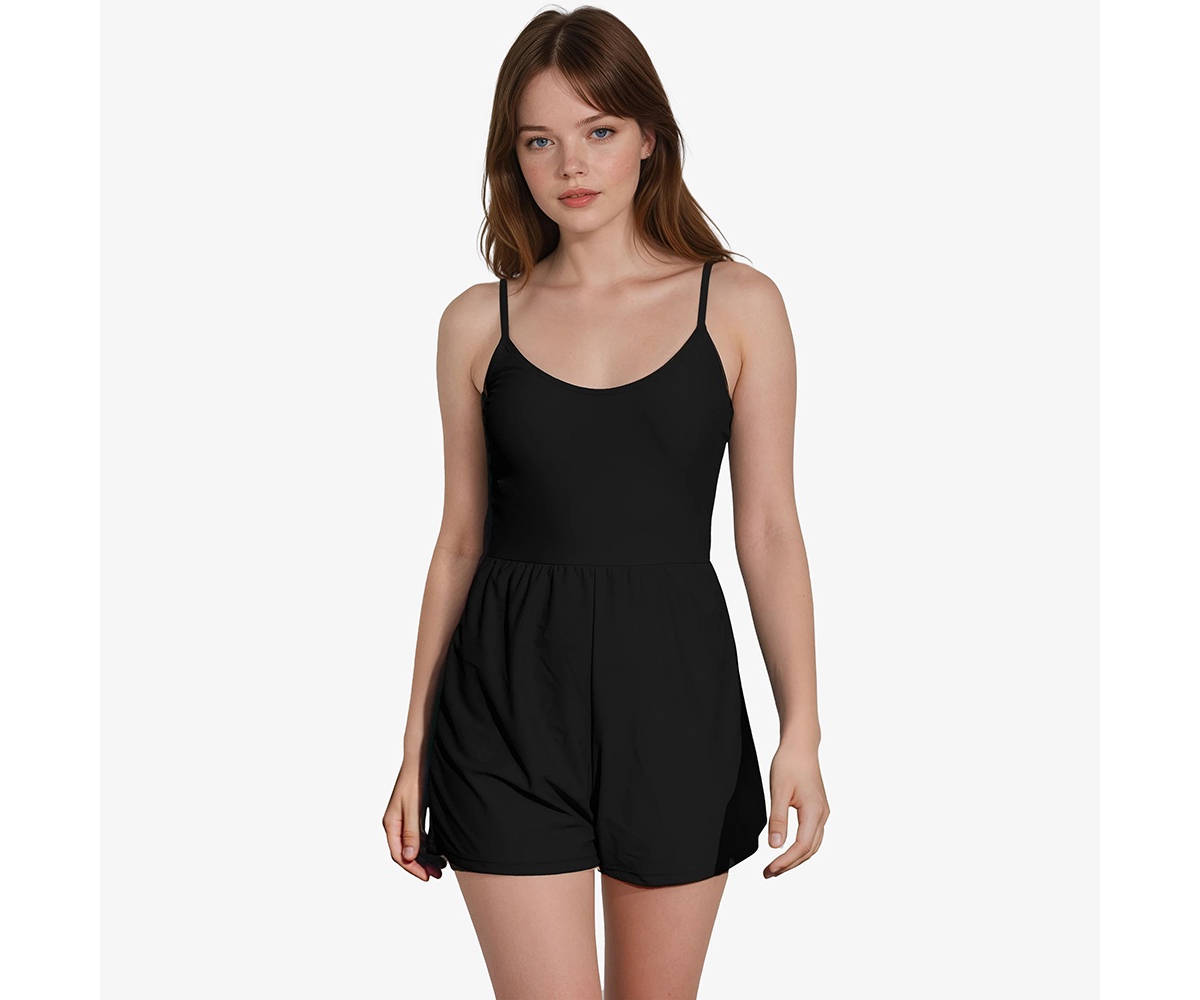 Click here for Calypsa Womens Ivy Short Swim Romper With Built-In... prices