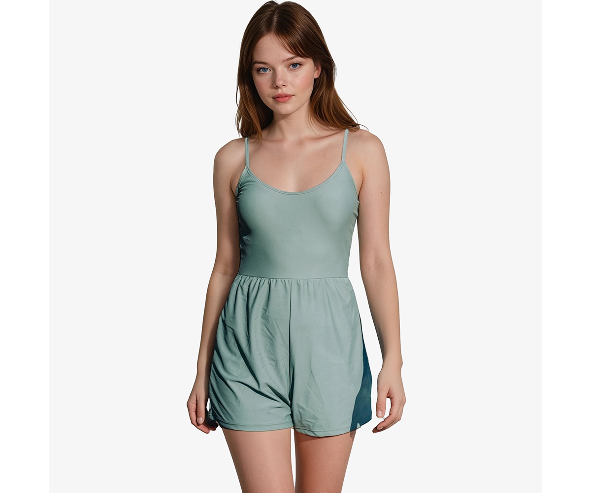 Click here for Calypsa Womens Ivy Short Swim Romper With Built-In... prices