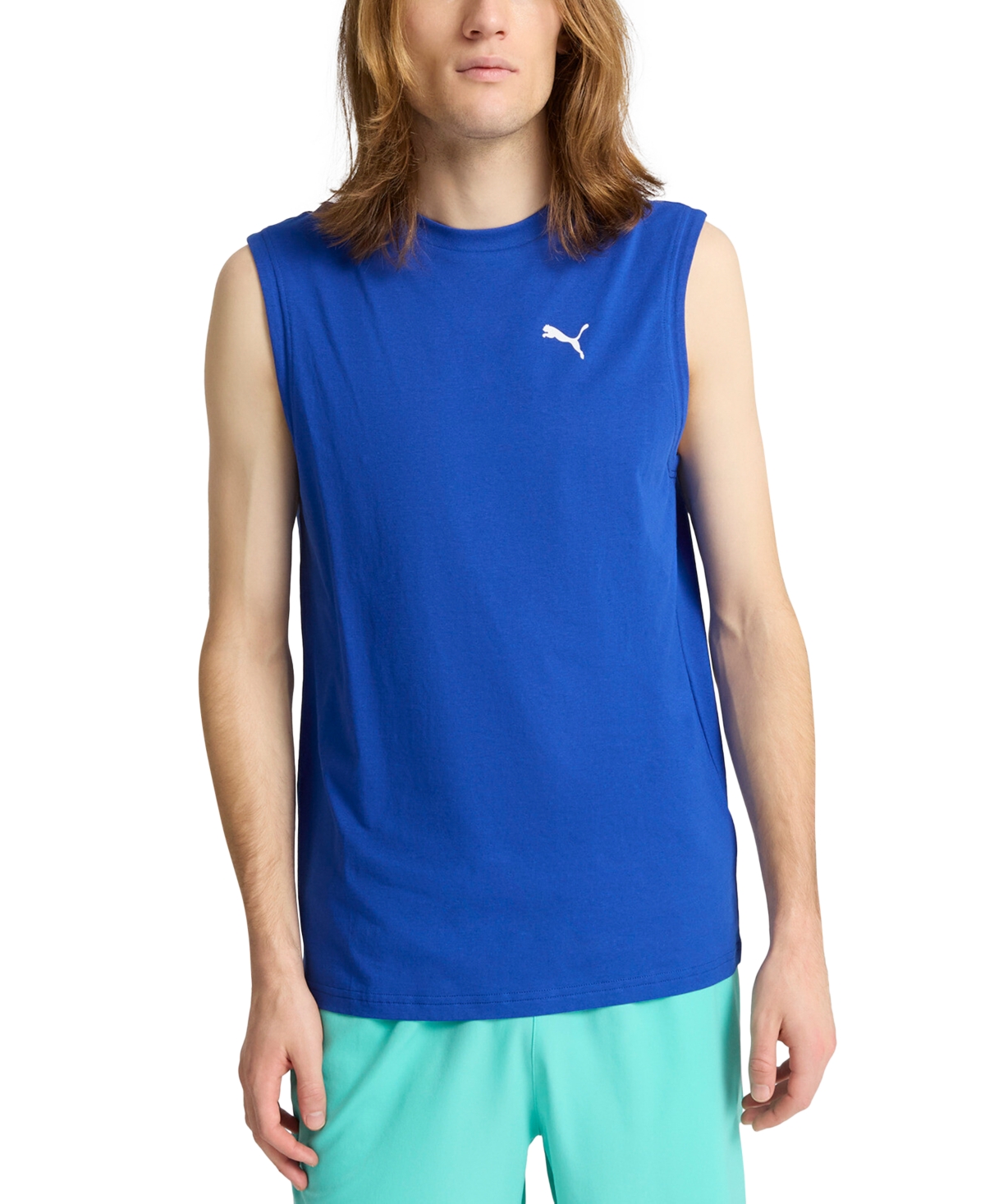 Click here for Puma Mens Resort Logo Tank Top - Vivid Blue prices