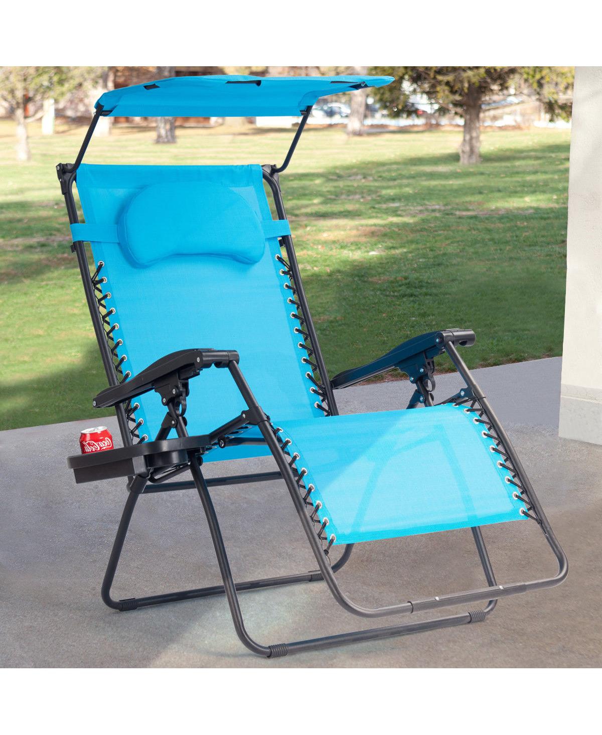 Click here for Gymax Folding Recliner Zero Gravity Lounge Chair W... prices