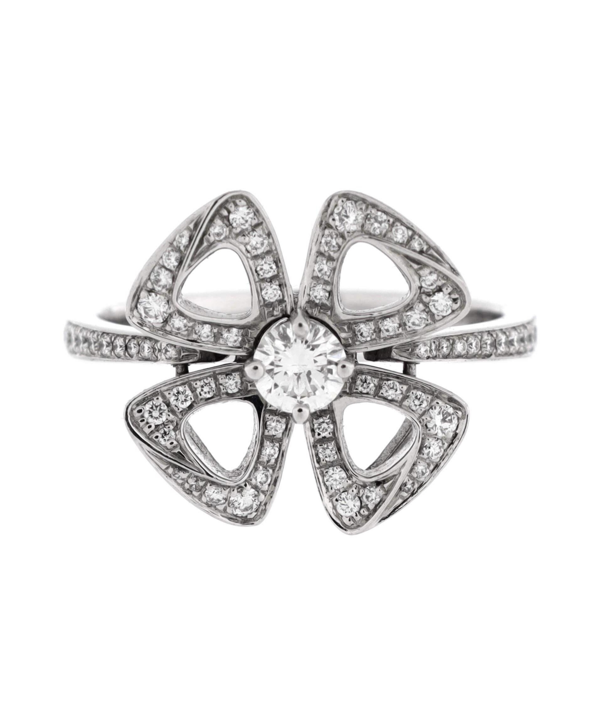 Click here for Pre-Owned Bvlgari Small Fiorever Ring 18K White Go... prices