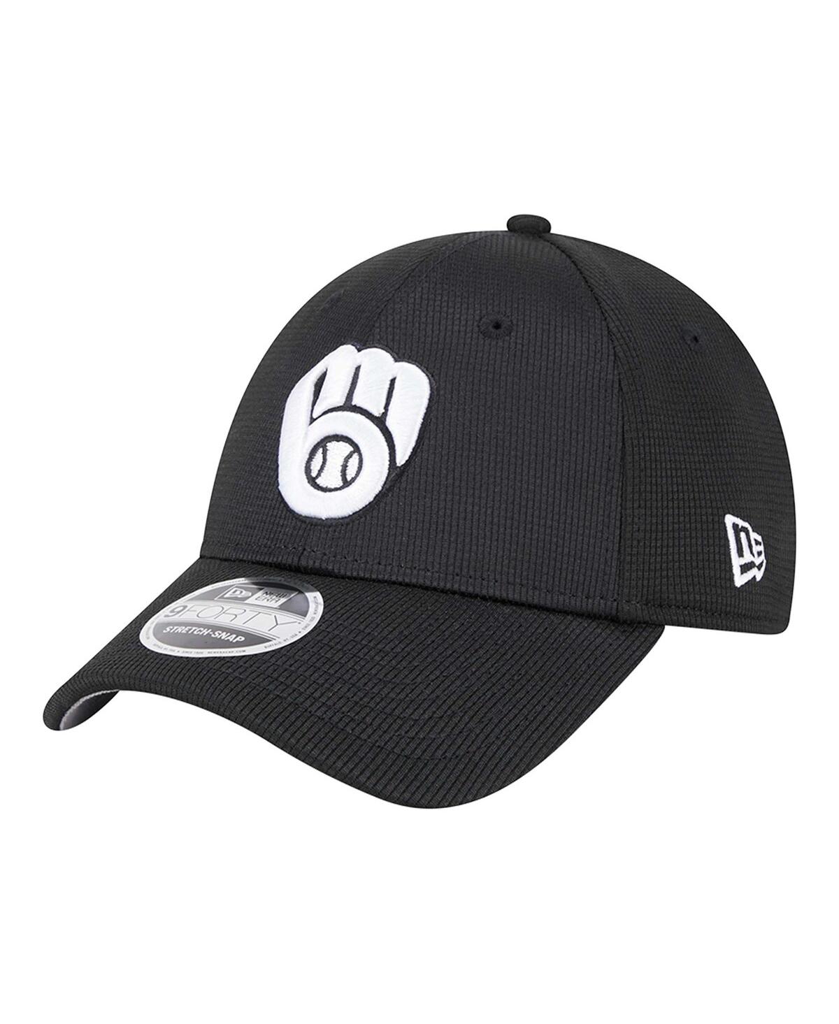 Click here for New Era Mens Black Milwaukee Brewers Pivot 9FORTY... prices