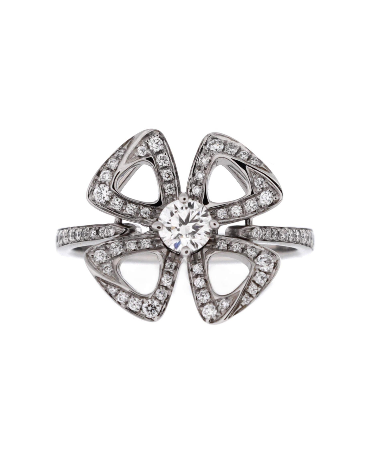 Click here for Pre-Owned Bvlgari Small Fiorever Ring 18K White Go... prices