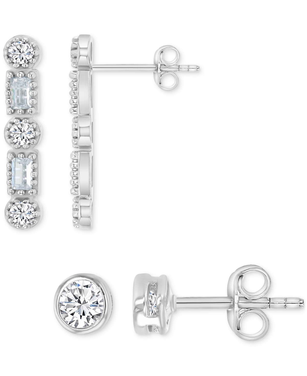 Click here for 2-Pc. Set Cubic Zirconia Round & Baguette Solitair... prices