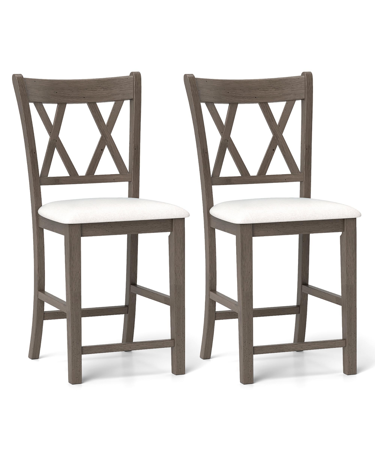 Click here for Gymax 2PCS Bar Stools 24Counter Height Stools w/ L... prices