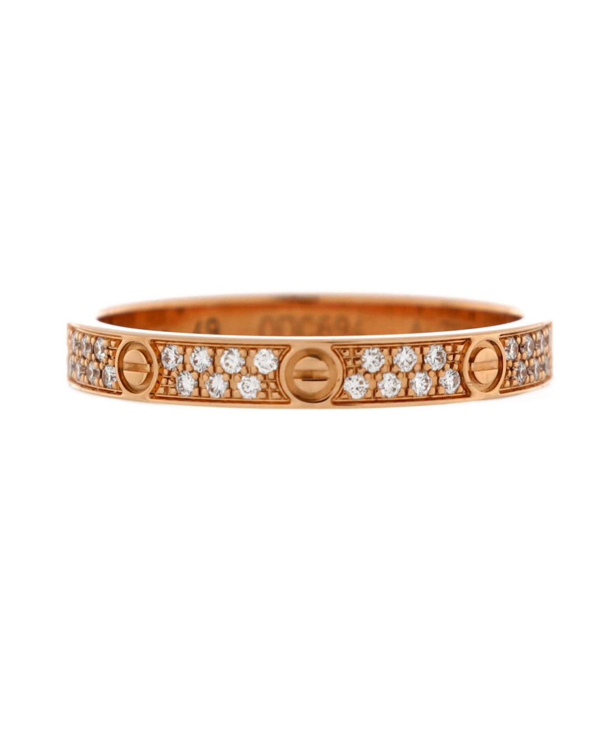 Click here for Pre-Owned Cartier Love Wedding Band Pave Diamonds... prices