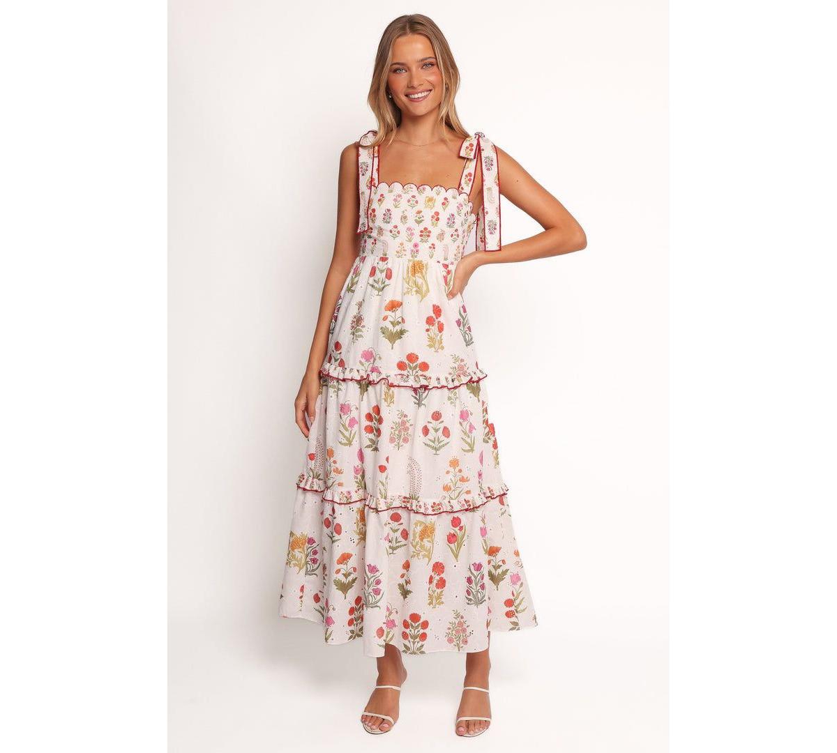 Click here for Petal and Pup Womens Aurelia Maxi Dress - White fl... prices