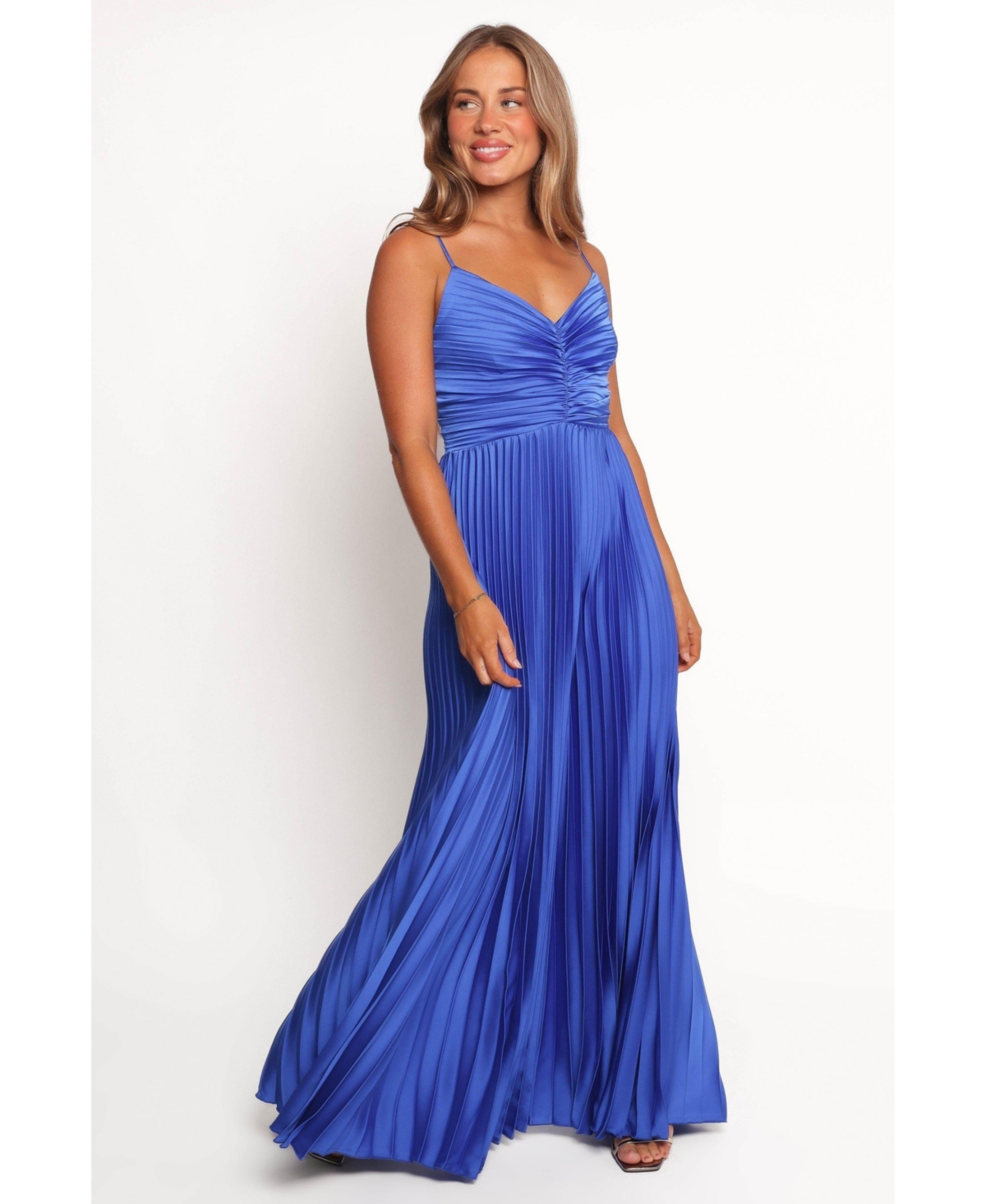 Click here for Petal and Pup Womens Naira Pleated Maxi Dress - Bl... prices