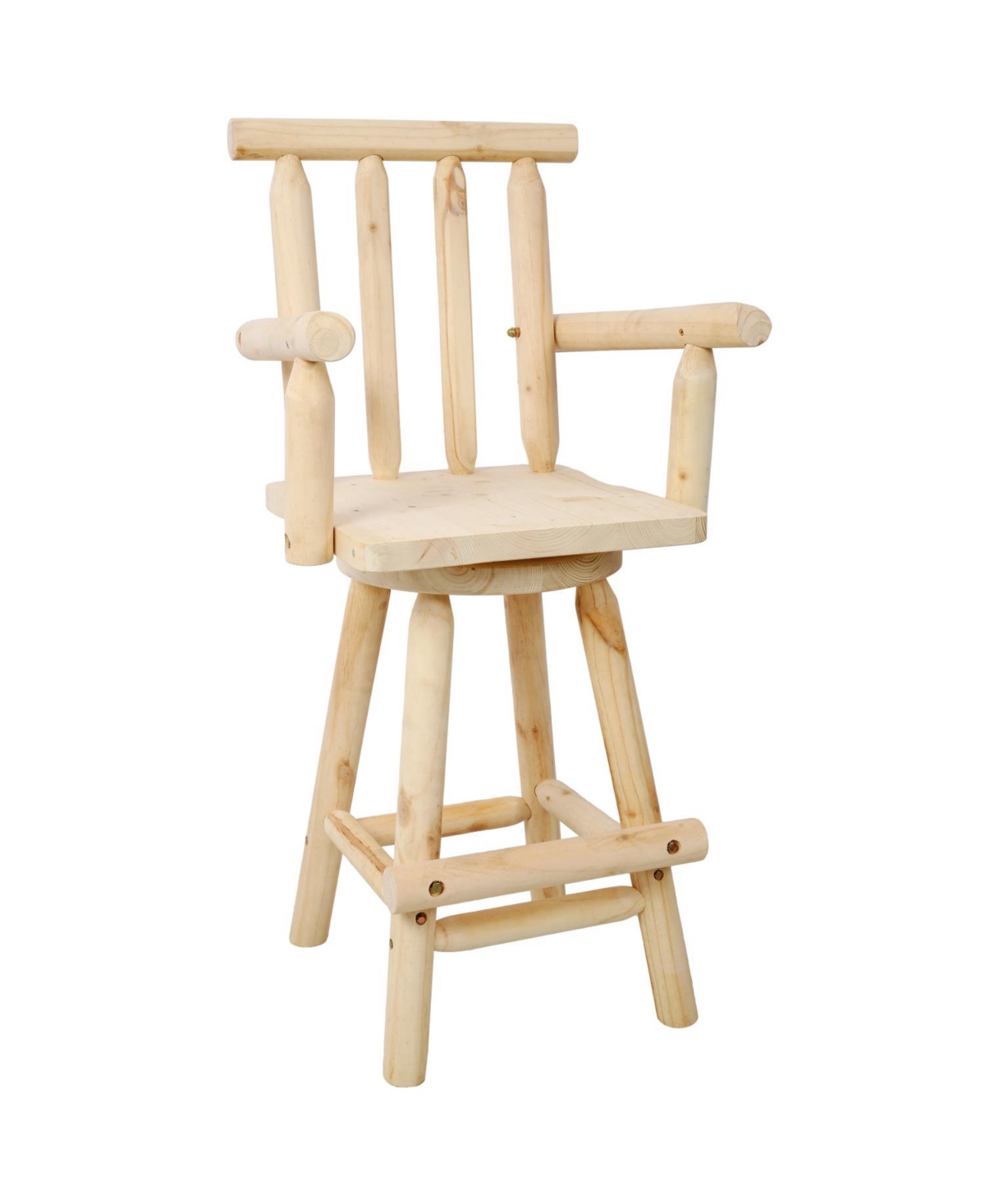 Click here for Streamdale Furniture Rustic Fir Bar Stool with Arm... prices
