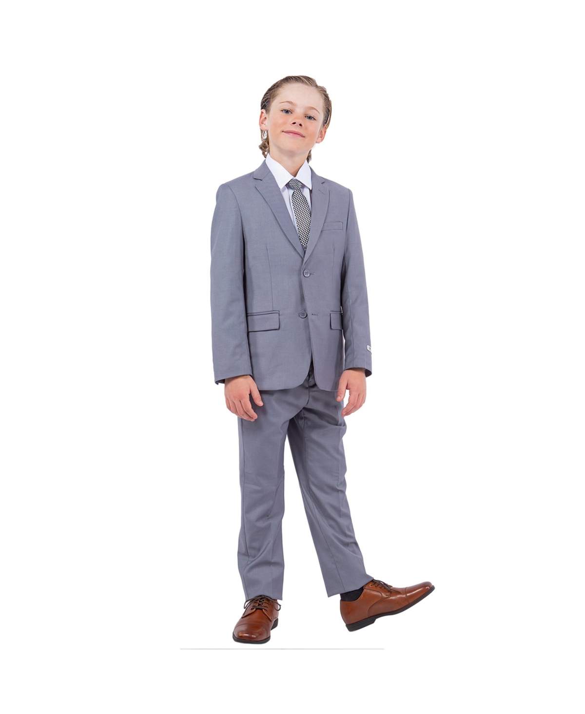 Click here for Stacy Adams Big Boys Mid Grey 5 Pc Suits - Mid gre... prices