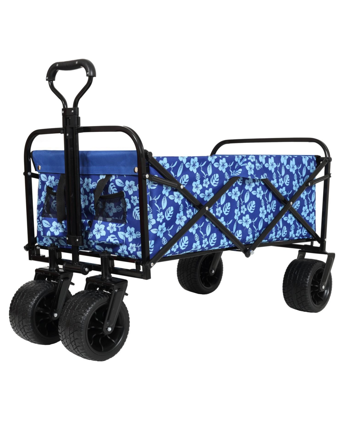 Click here for Collapsible Wagon Cart - 440lbs  Blue Flower - Blu... prices