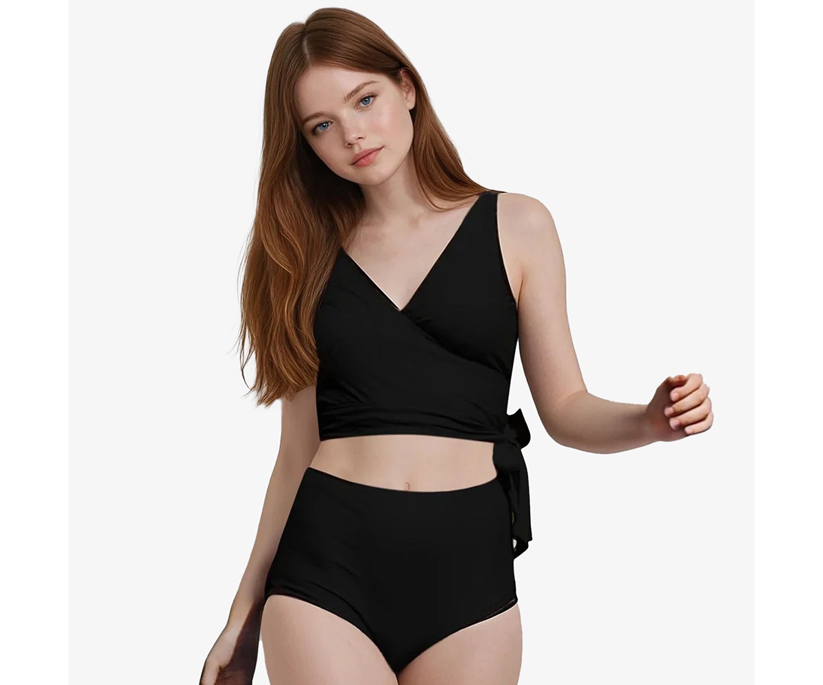 Click here for Calypsa Womens Emery 2-Piece Wrap Style Swim Set W... prices