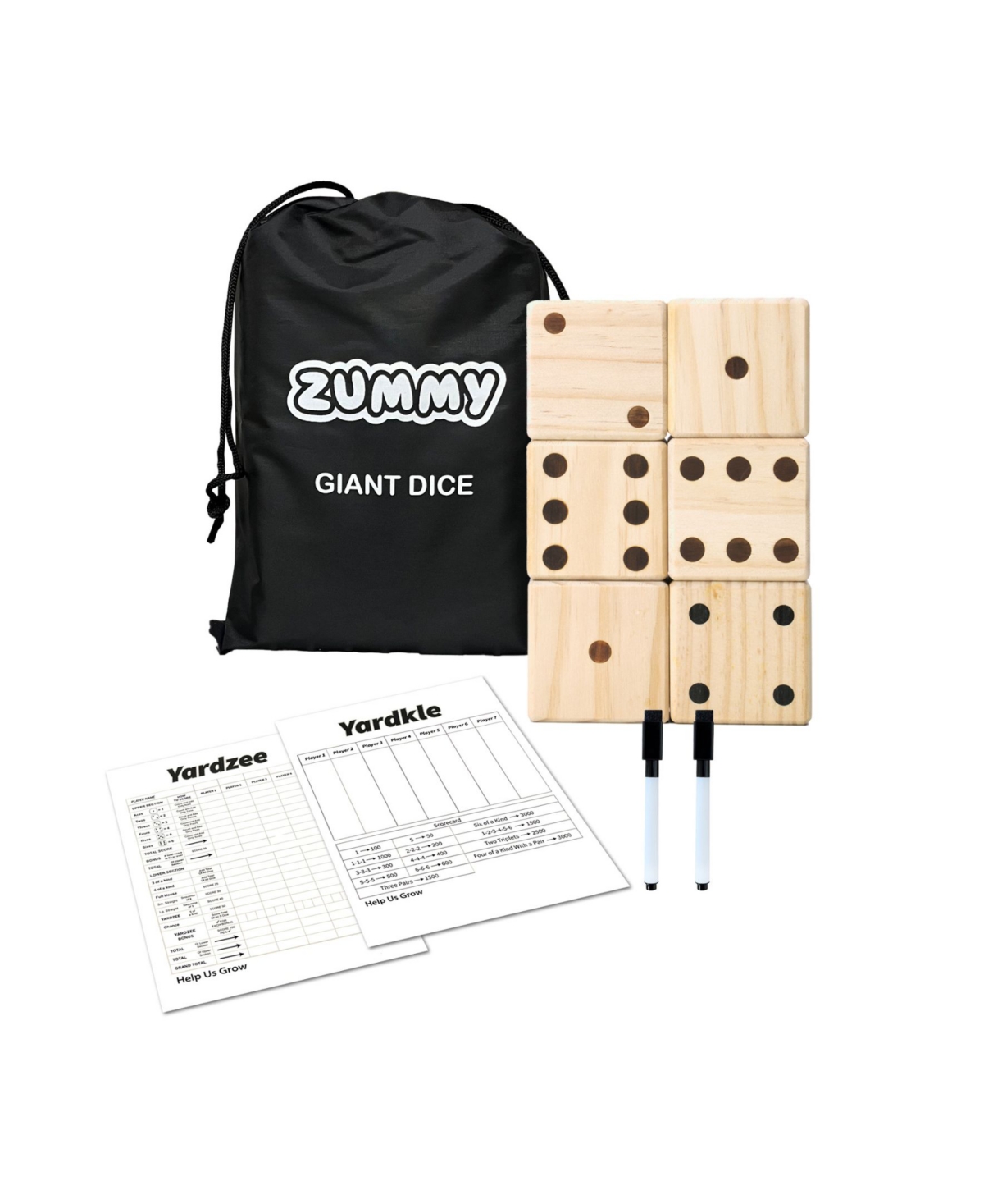 Click here for Zummy Giant Wooden Yard Dice Game prices