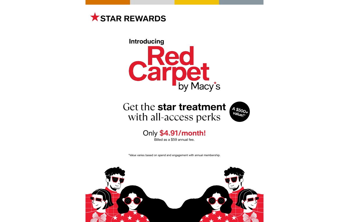 Click here for Red Carpet by Macys Membership prices