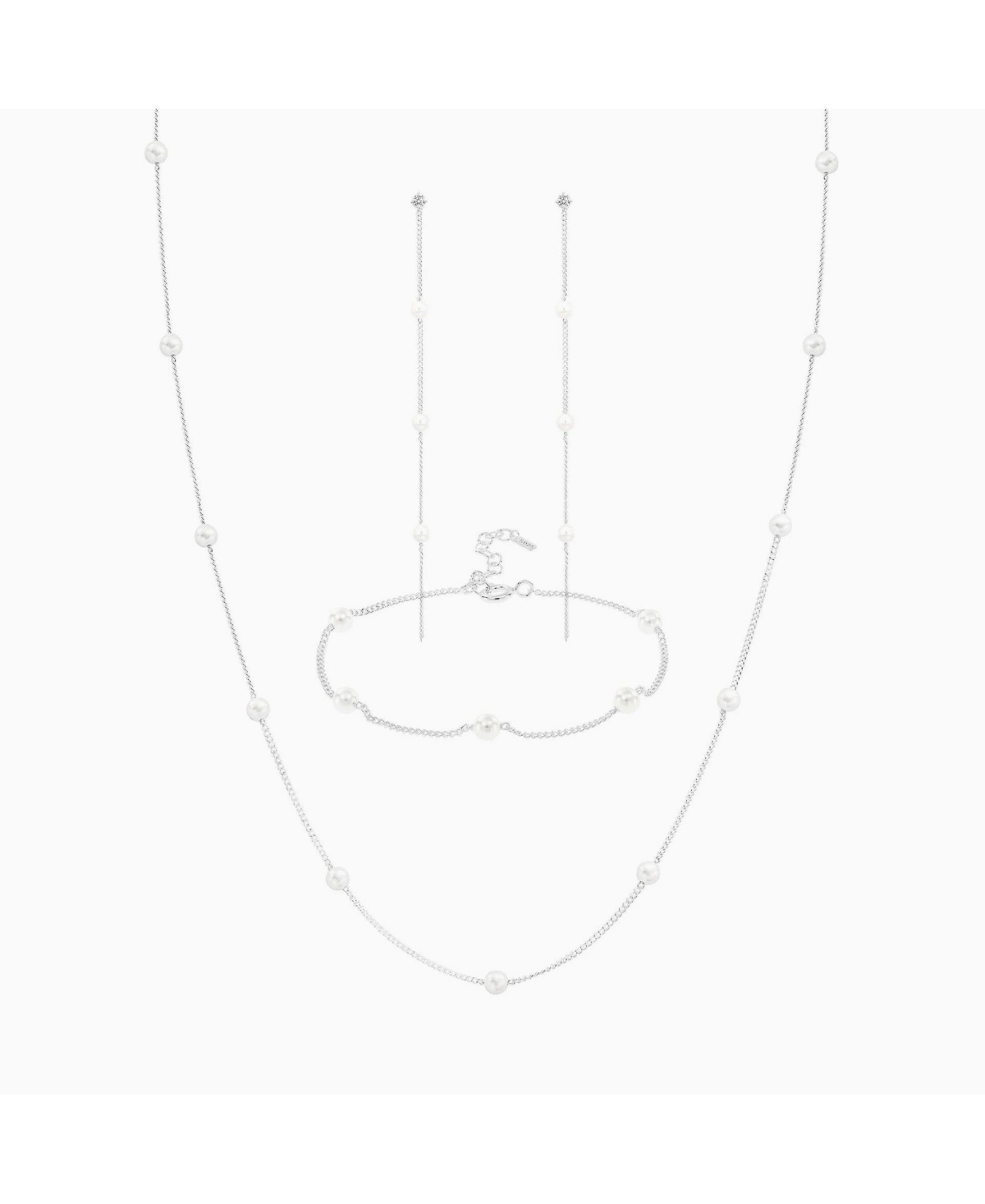 Click here for Sterling Silver Infinite Cultured Pearl Bracelet... prices