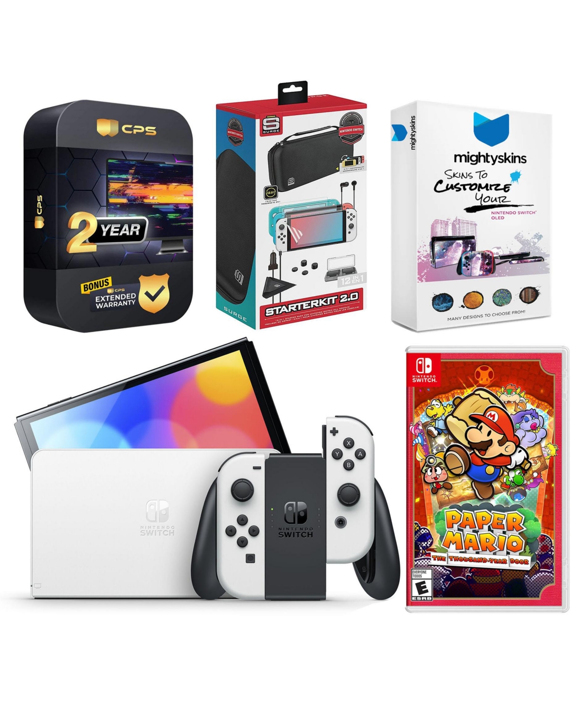 Click here for Nintendo Switch White Oled Console with Paper Mari... prices