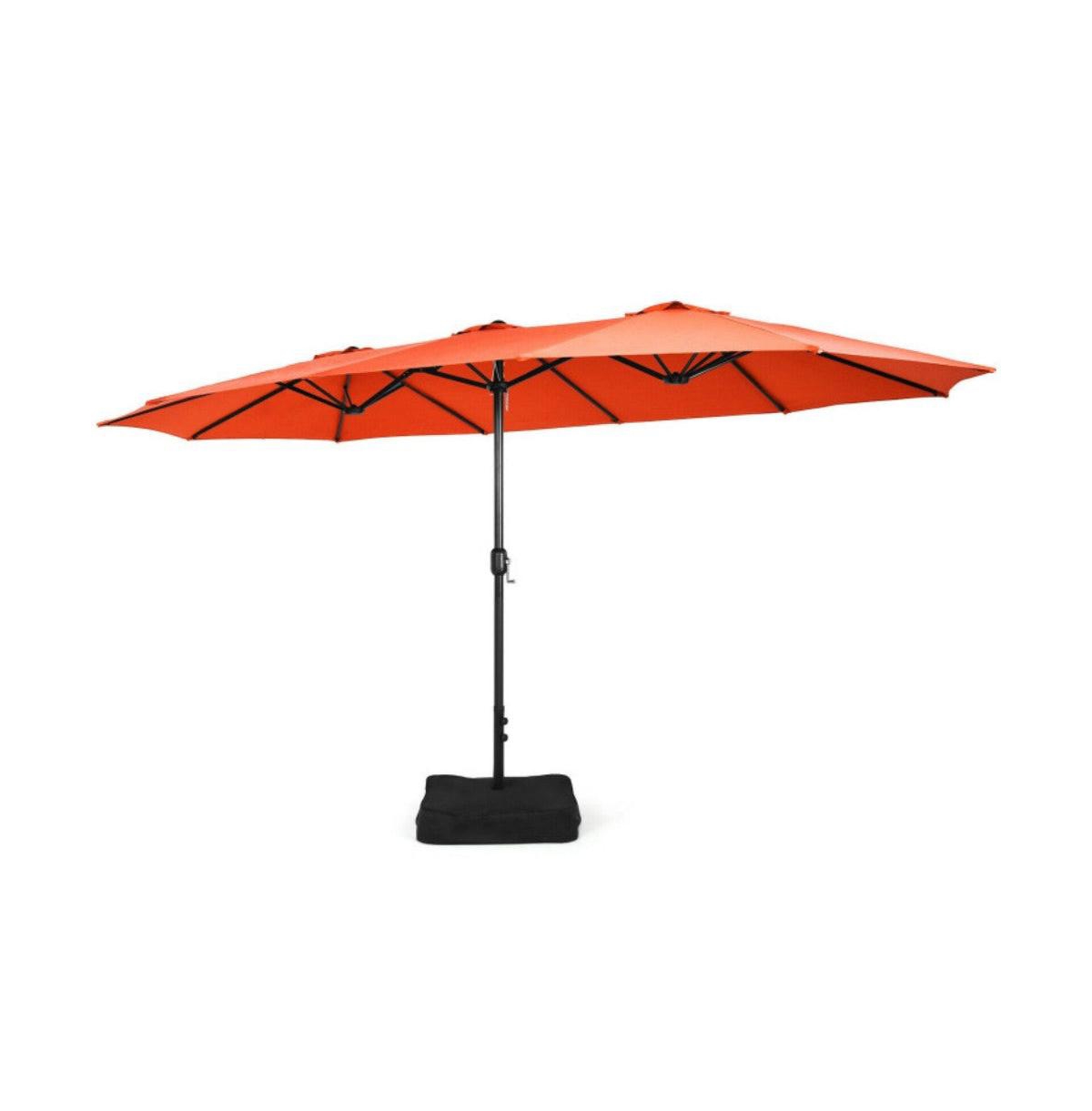 Click here for 15 Feet Double-Sided Twin Patio Umbrella with Cran... prices