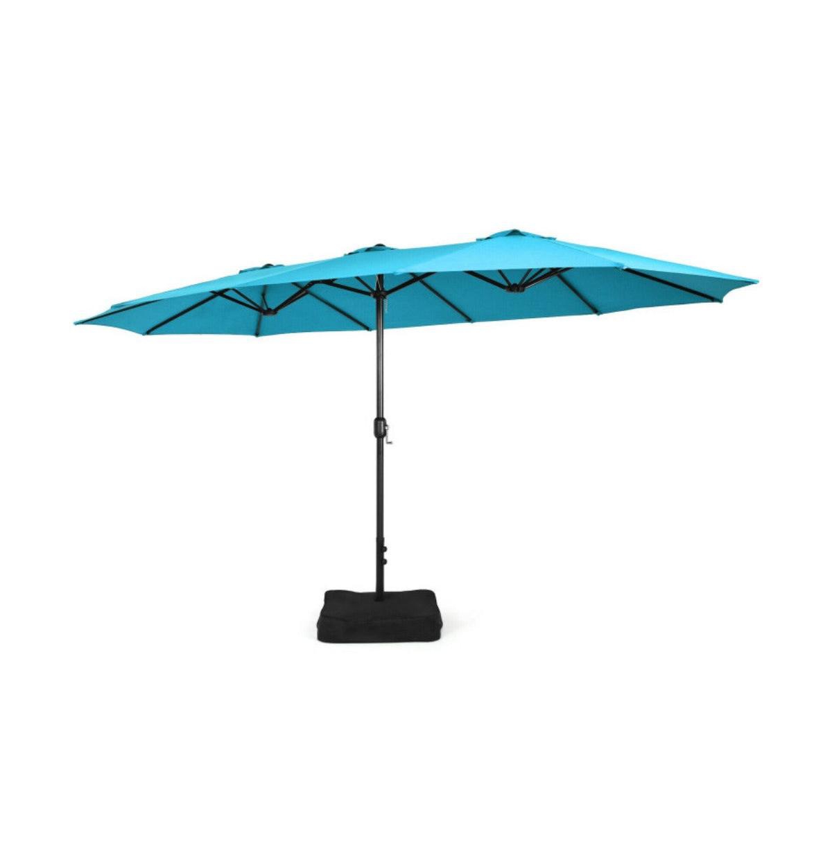 Click here for 15 Feet Double-Sided Twin Patio Umbrella with Cran... prices