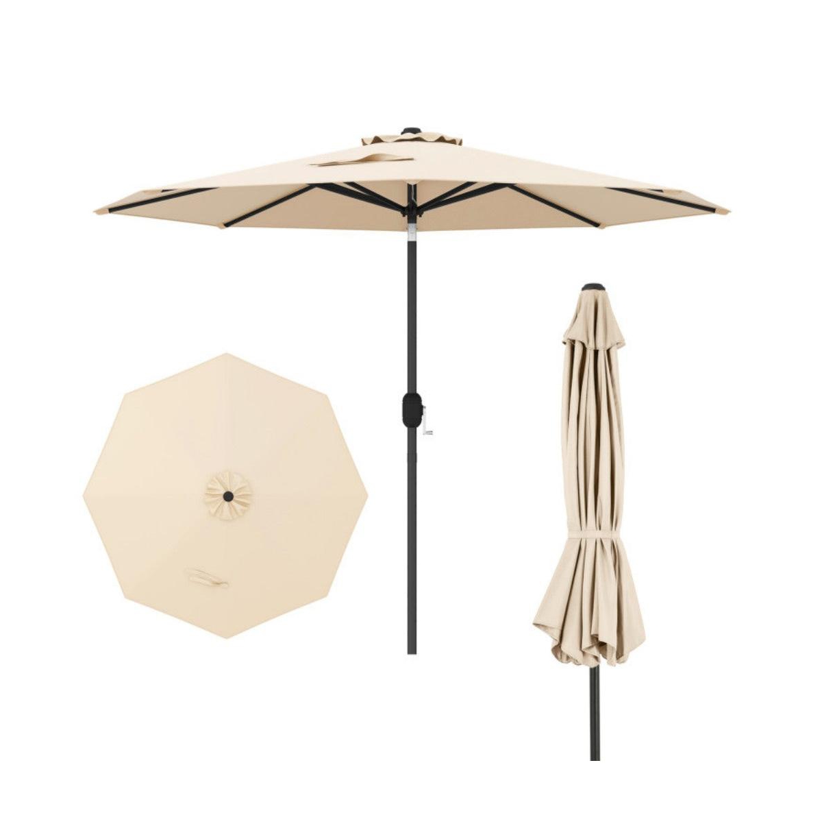 Click here for 9 feet Outdoor Market Patio Table Umbrella Push Bu... prices