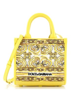 Pre-Owned Dolce & Gabbana Mini DG Daily Shopping Tote Printed Jacquard ...