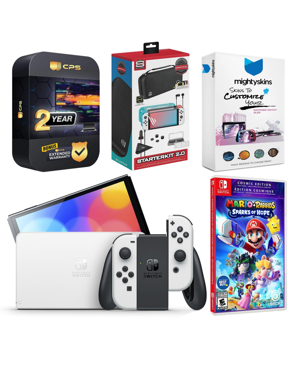 Click here for Nintendo Switch White Oled Console with Mario + Ra... prices