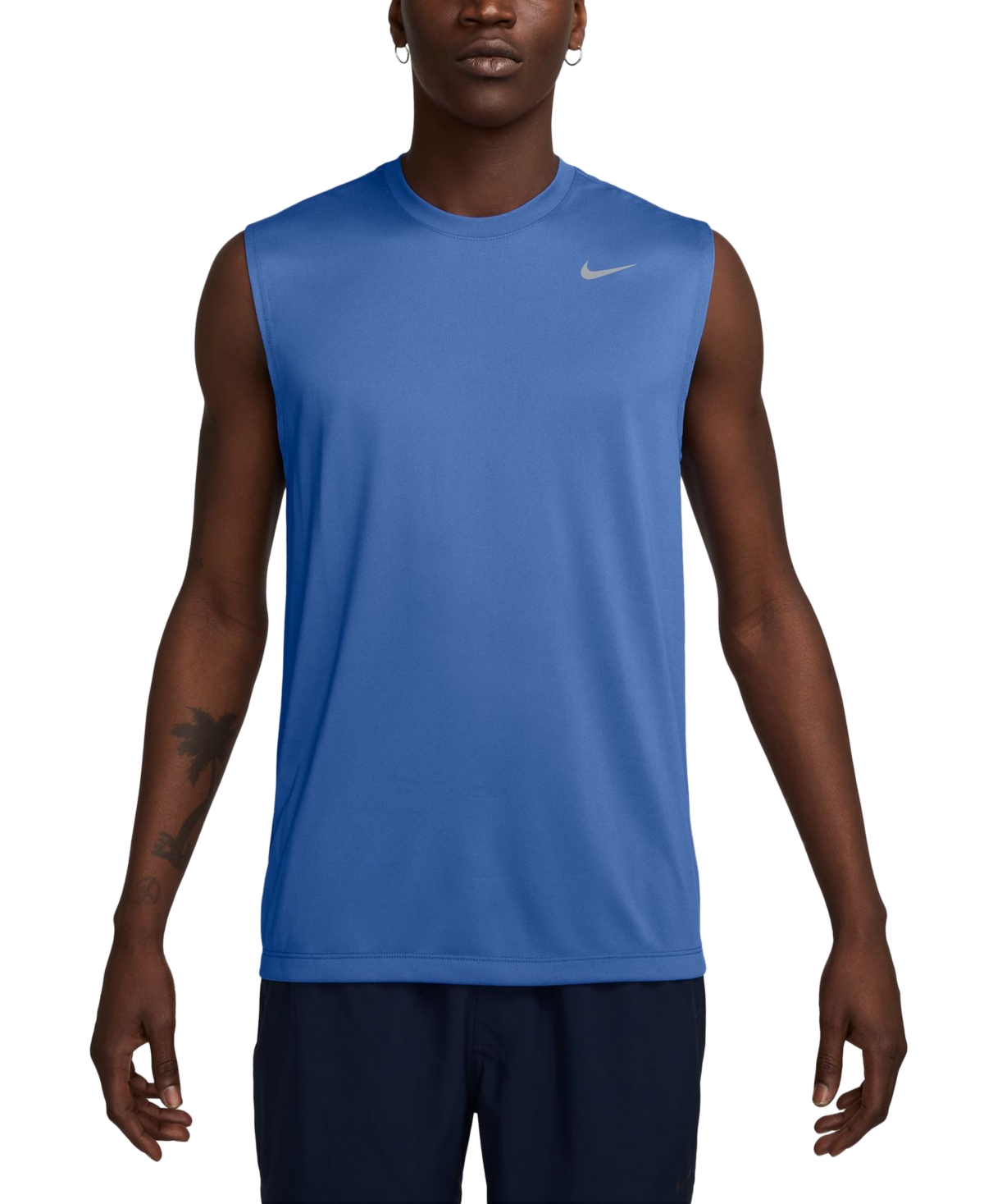 Nike Mens Legend Dri-fit Sleeveless Fitness T-Shirt - Comet Blue/matte Silver