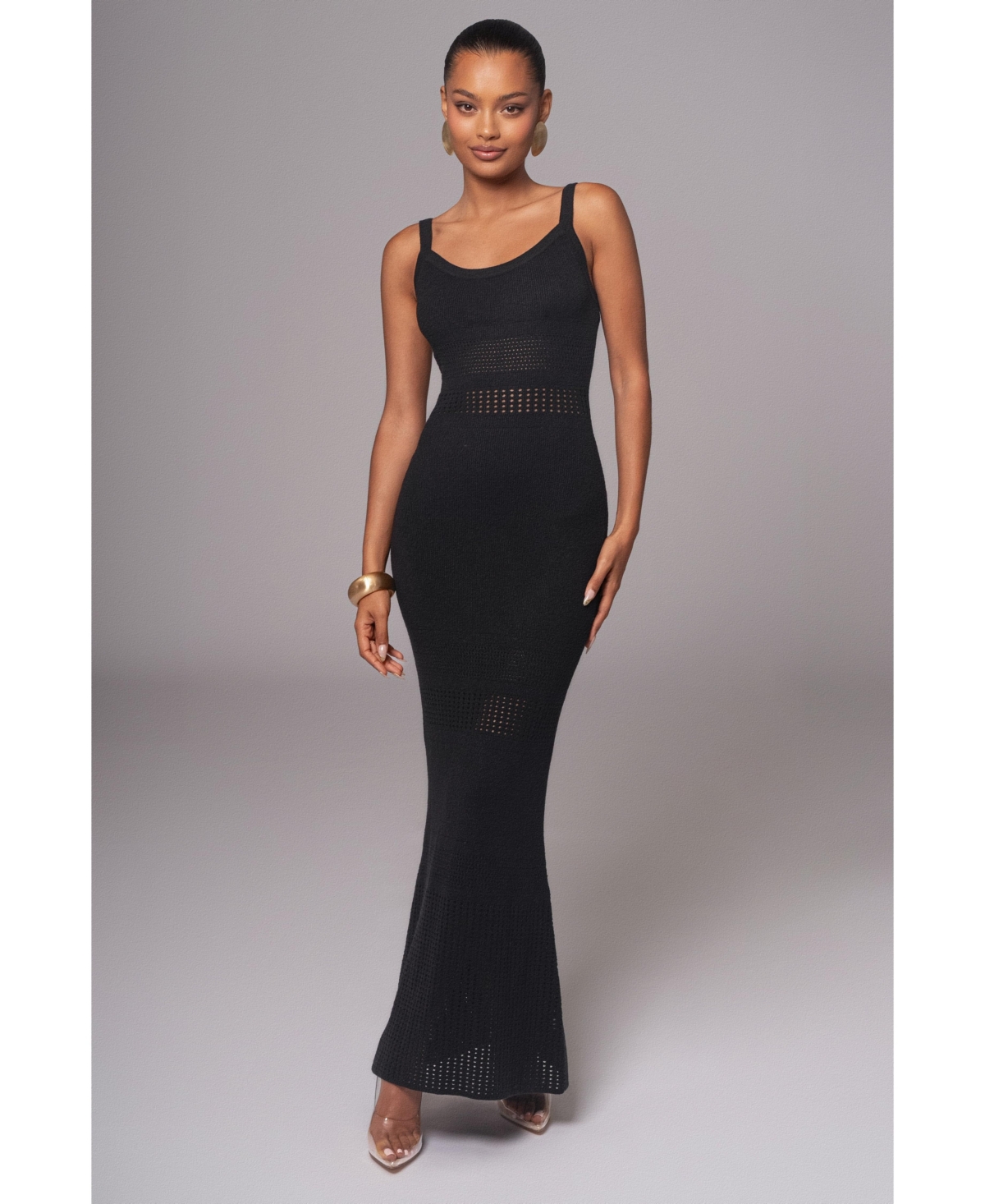 Click here for Jluxlabel Womens Palm Springs Knit Maxi Dress - Bl... prices