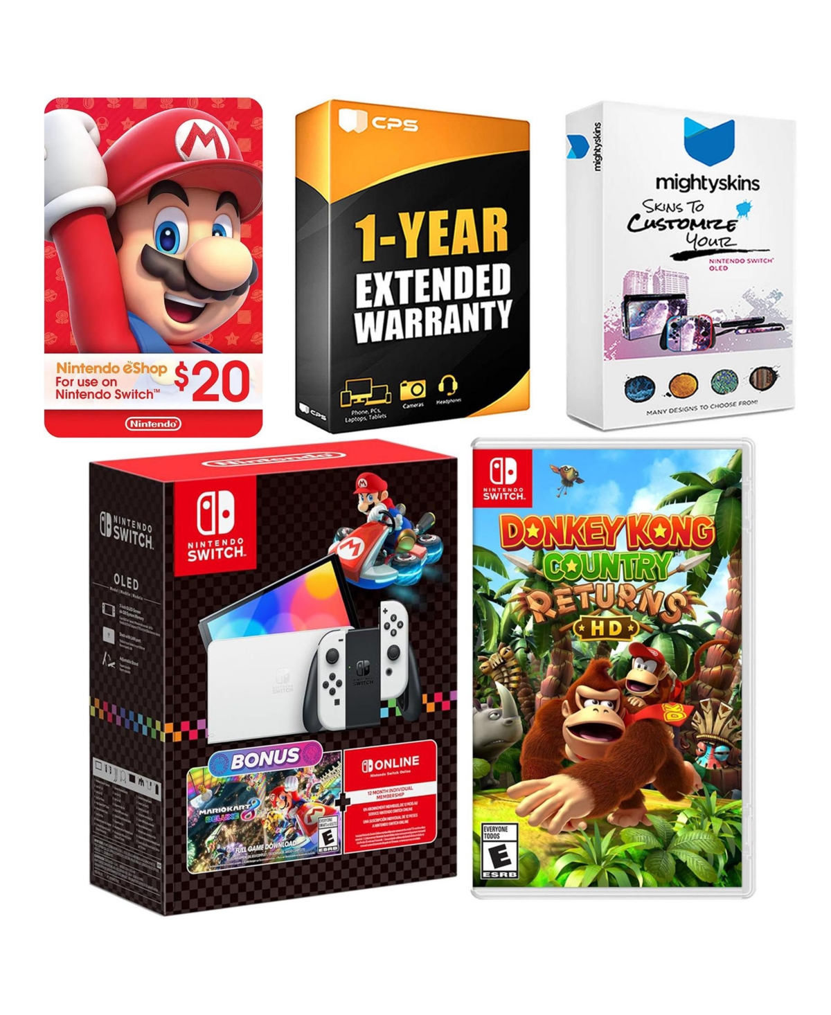 Click here for Nintendo Switch Oled Console Mario Kart 8 Bundle w... prices