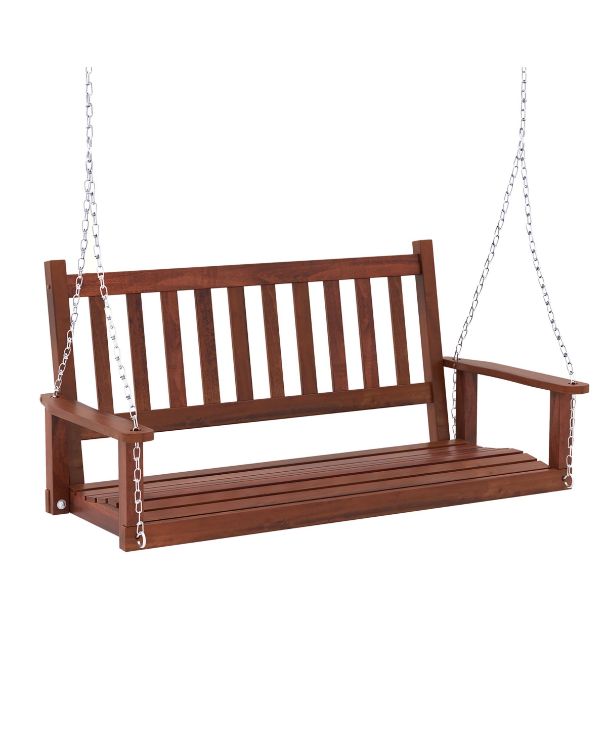 Click here for Gymax Wooden Porch Swing 2-Person Hanging Swing Ch... prices