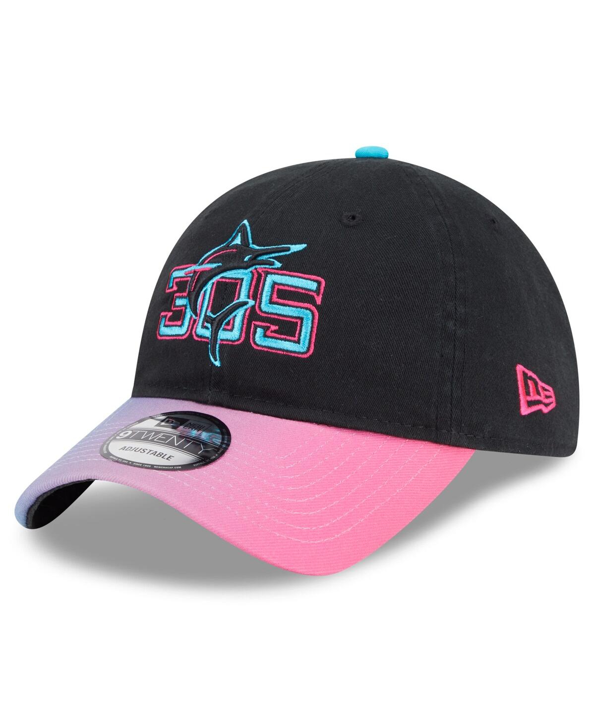 Click here for New Era Mens Black/Pink Miami Marlins 2025 City Co... prices