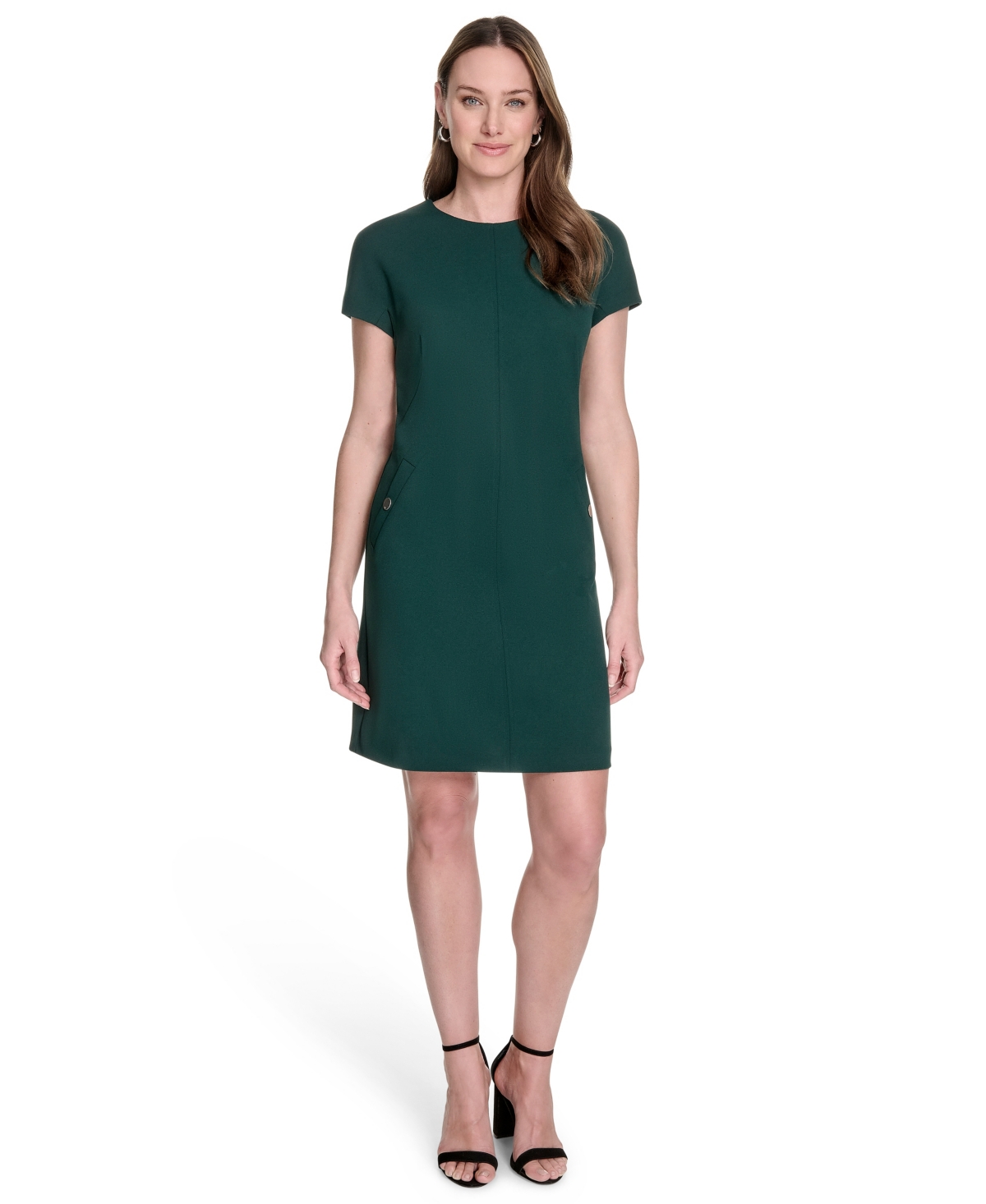 Click here for Tommy Hilfiger Womens Button-Trim Shift Dress - Cy... prices